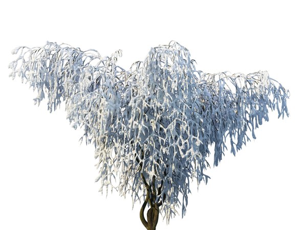 3d frozen tree hd model