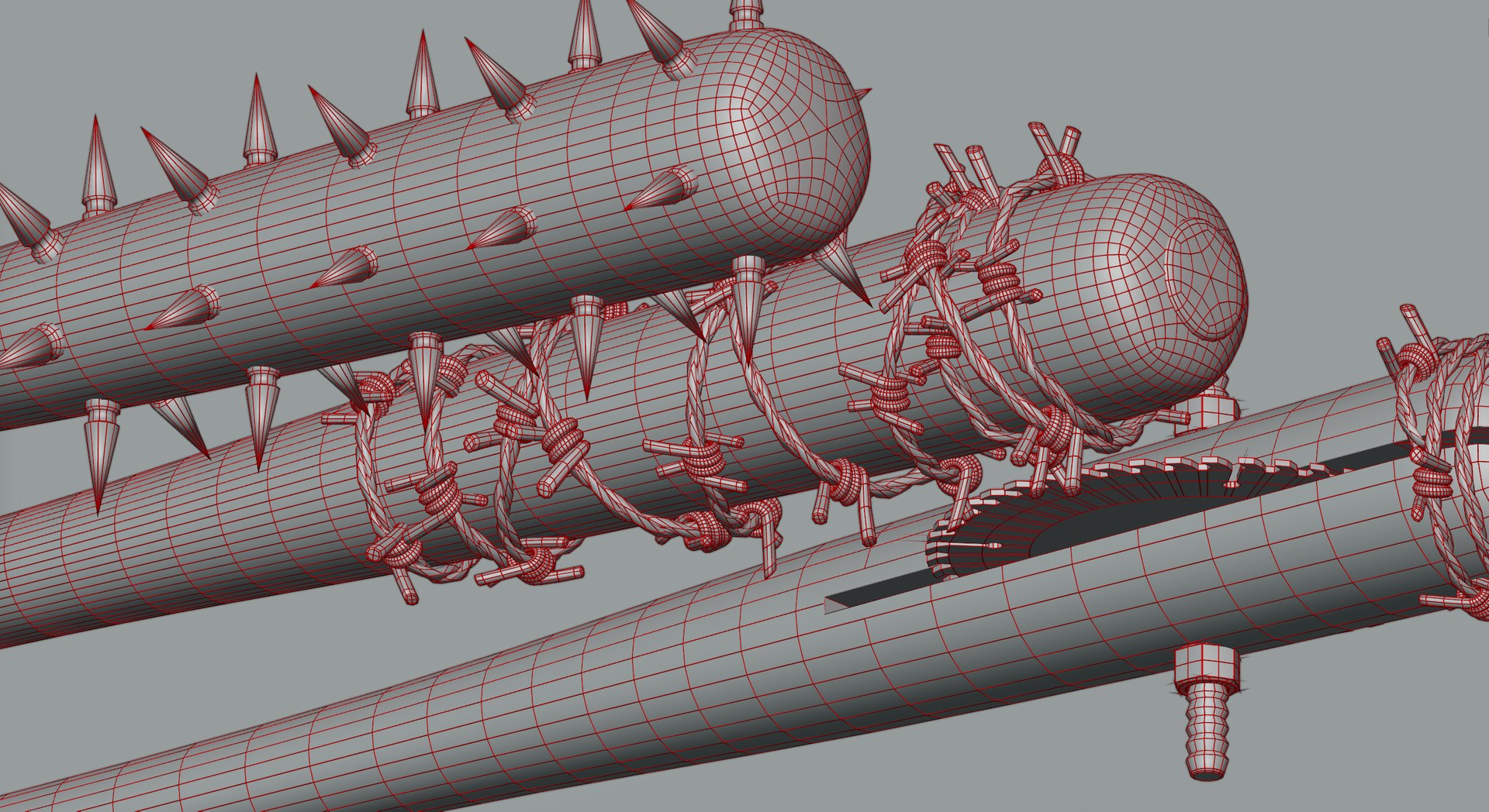 Bits in barbet wire and with a saw 3D model - TurboSquid 1807584