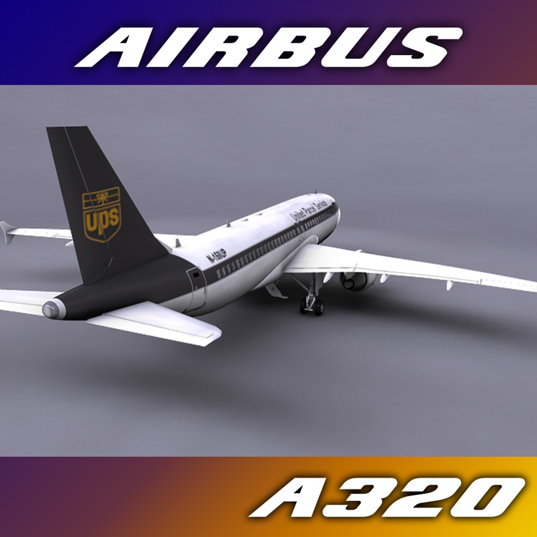 a320 ups 3d model