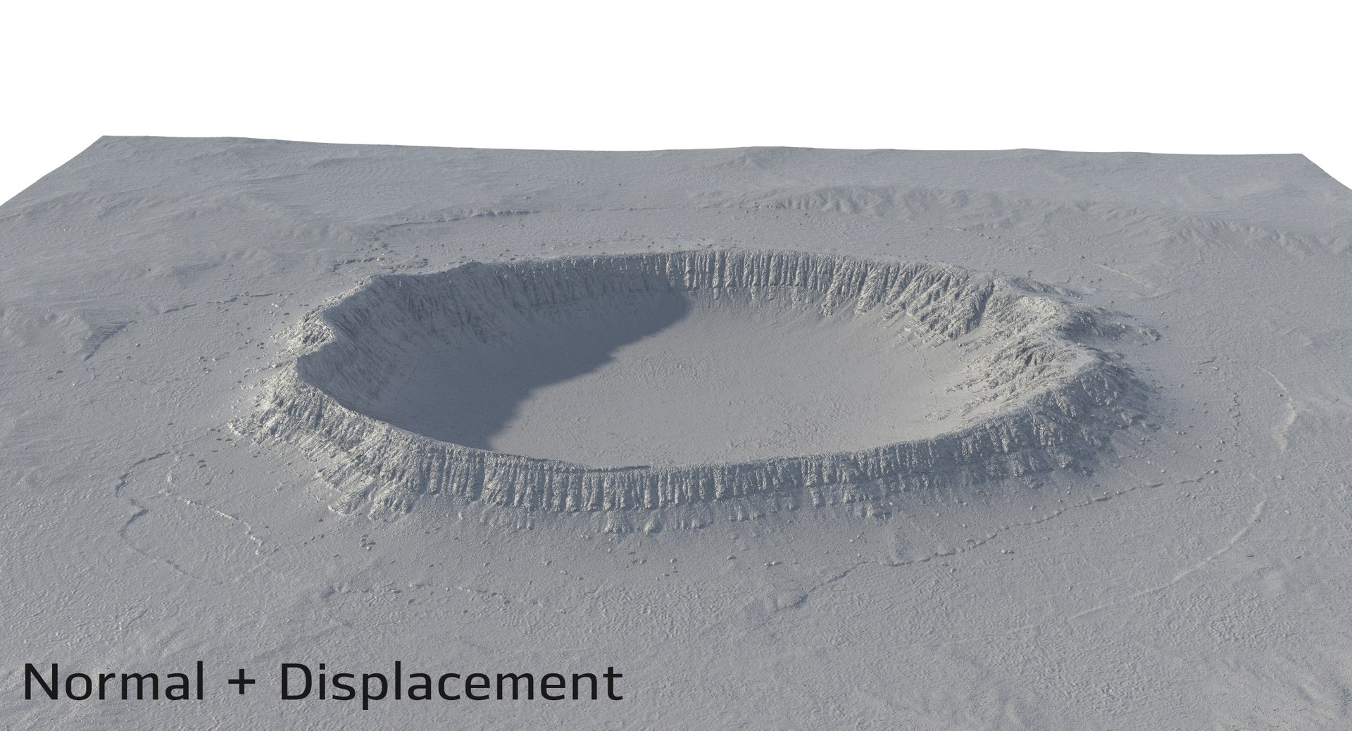 3D impact crater model - TurboSquid 1242107