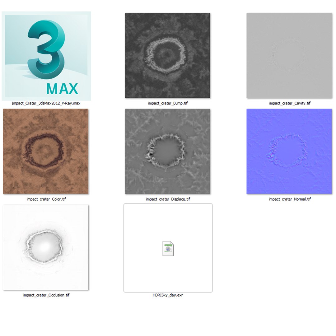 3D impact crater model - TurboSquid 1242107