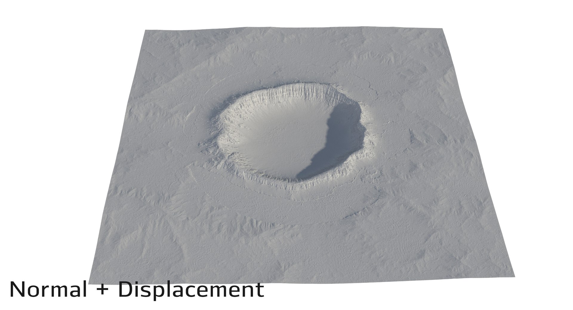 3D impact crater model - TurboSquid 1242107