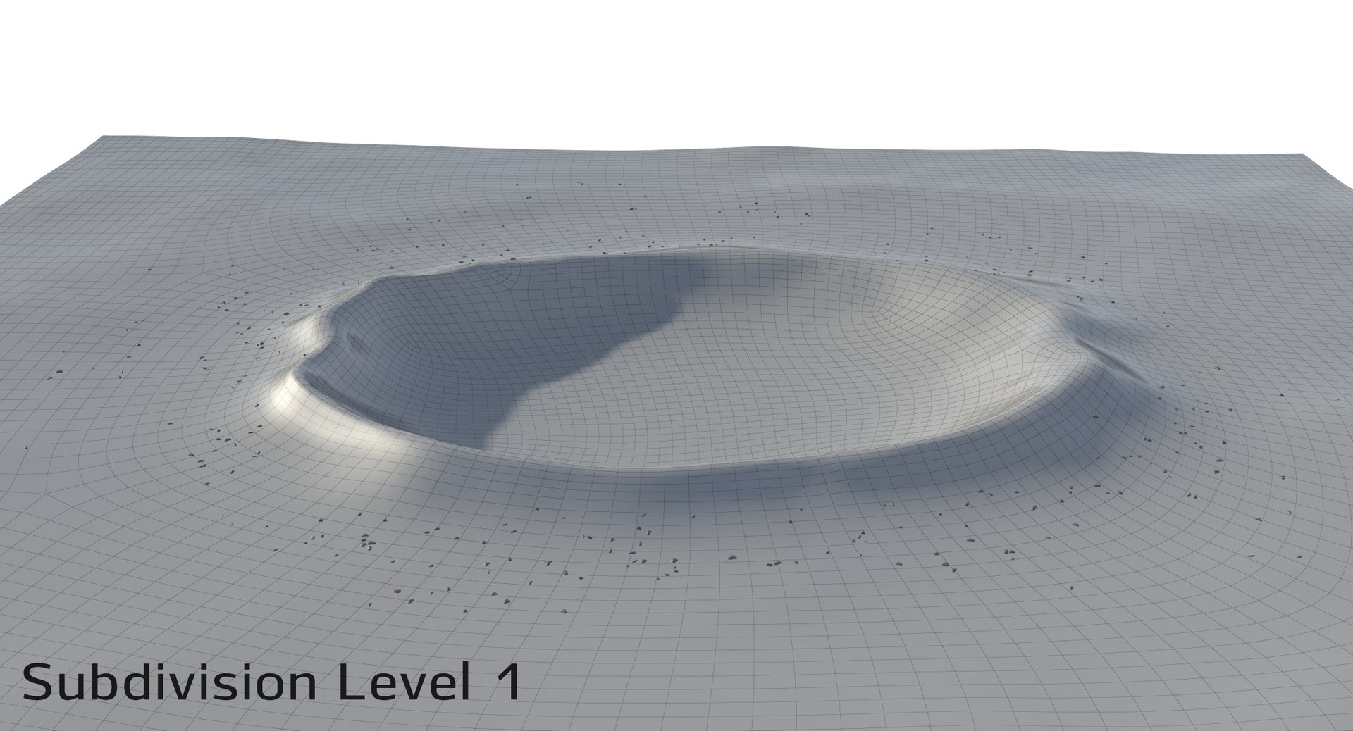 3D impact crater model - TurboSquid 1242107