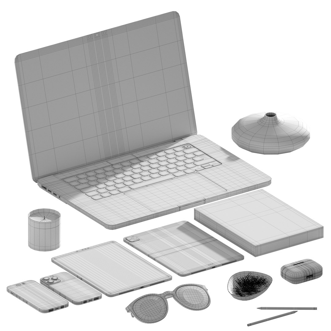 Decorative Sets For Desktop 3D Model - TurboSquid 2146275