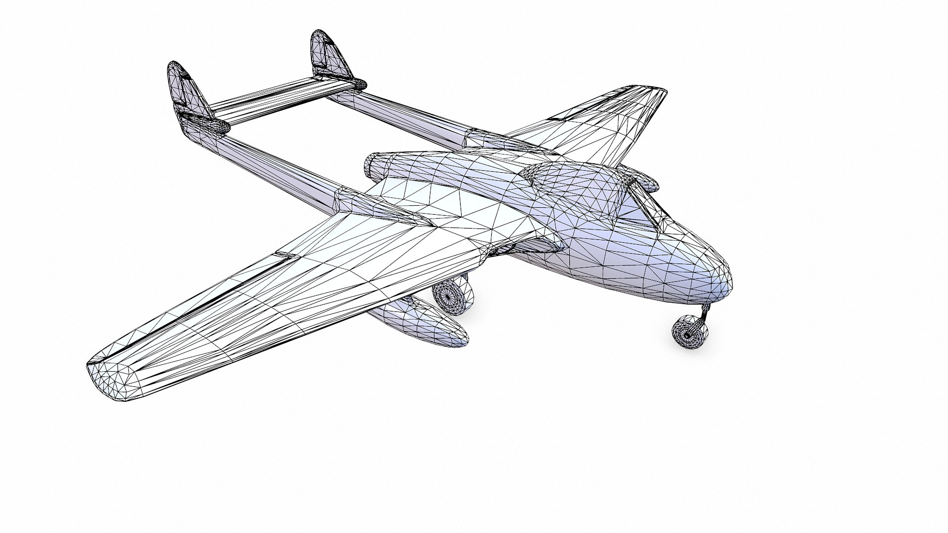 3D De Havilland Vampire British WW2 Fighter Jet Low-poly PBR ...