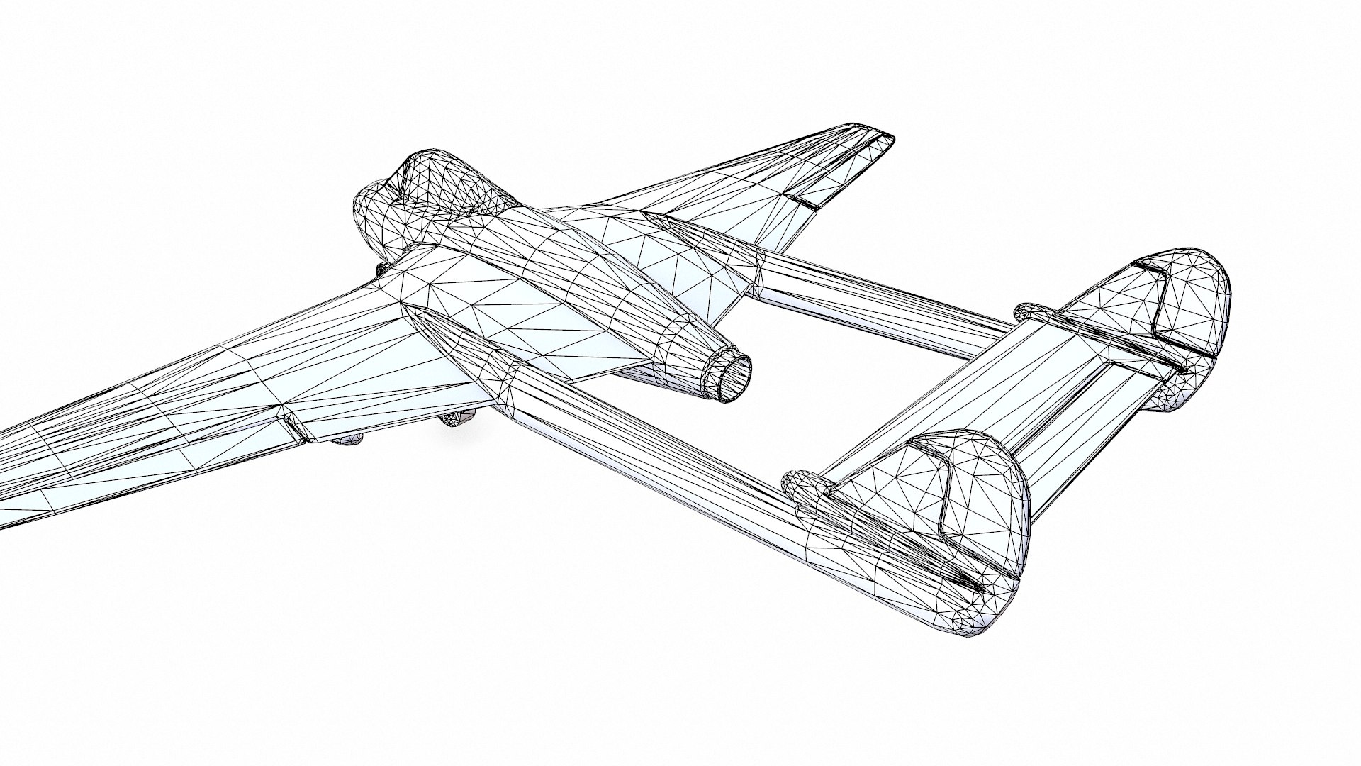 3D De Havilland Vampire British WW2 Fighter Jet Low-poly PBR ...