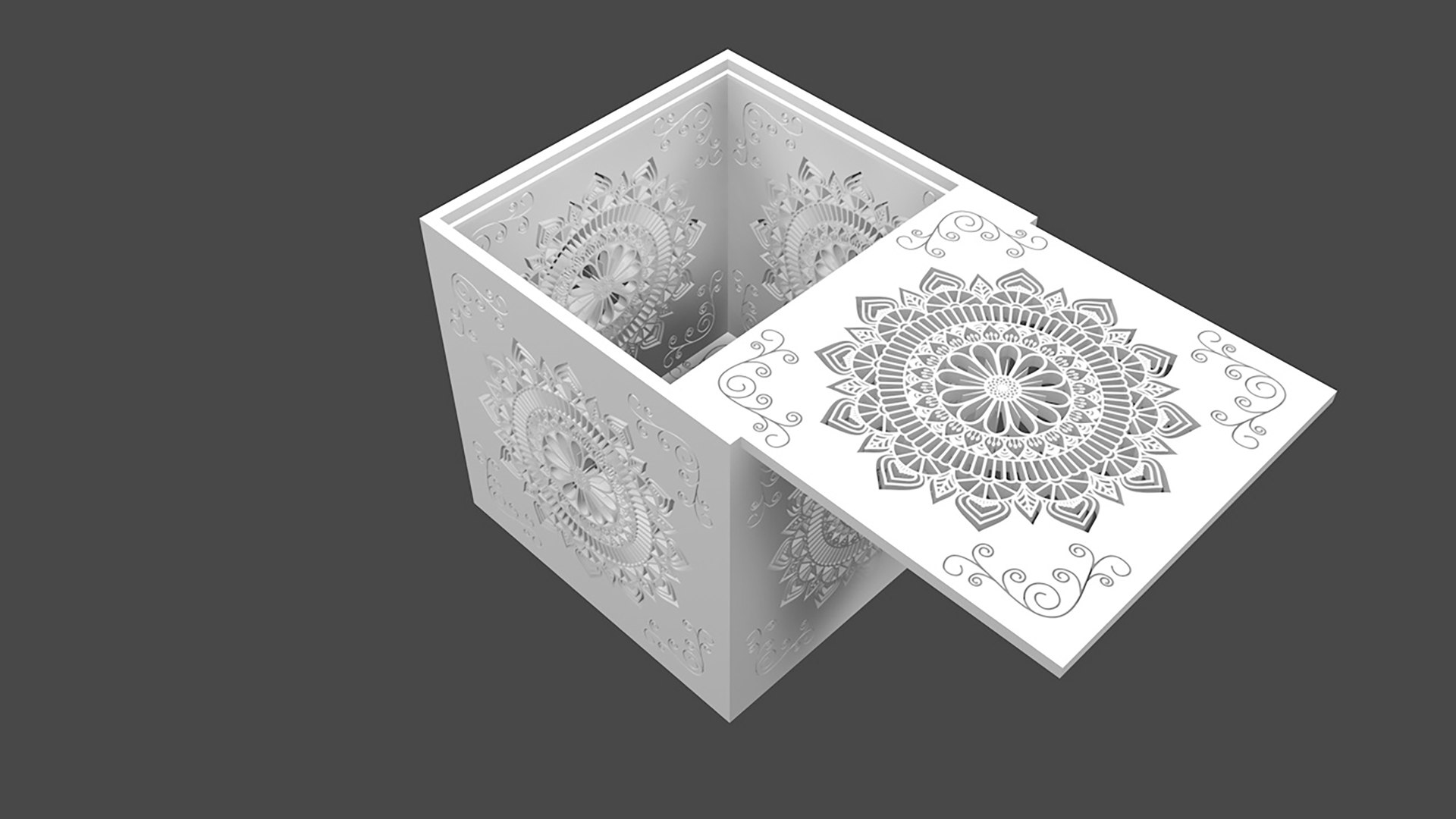 Mandala Box 3D Model - TurboSquid 1814286