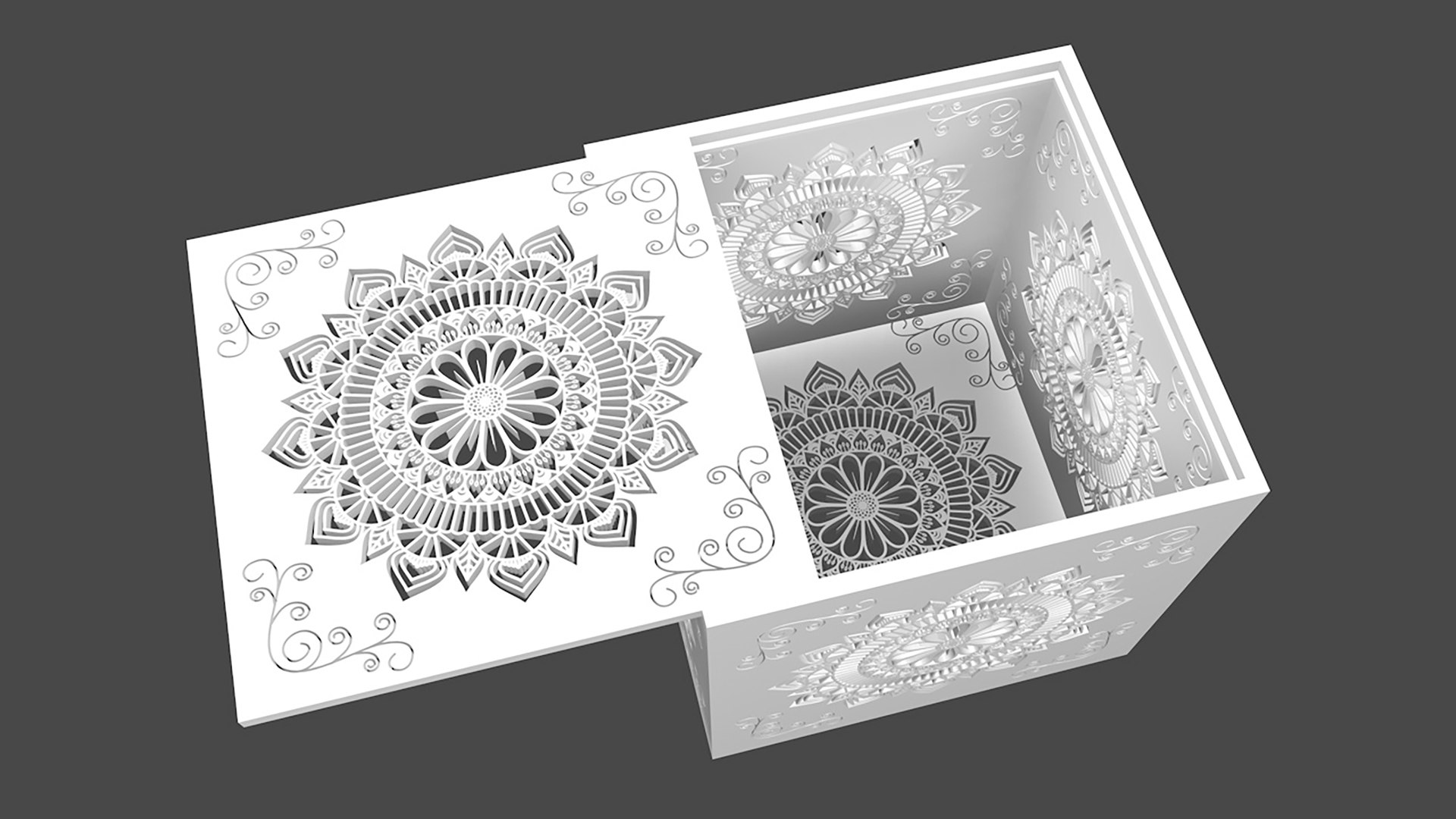 Mandala Box 3D Model - TurboSquid 1814286