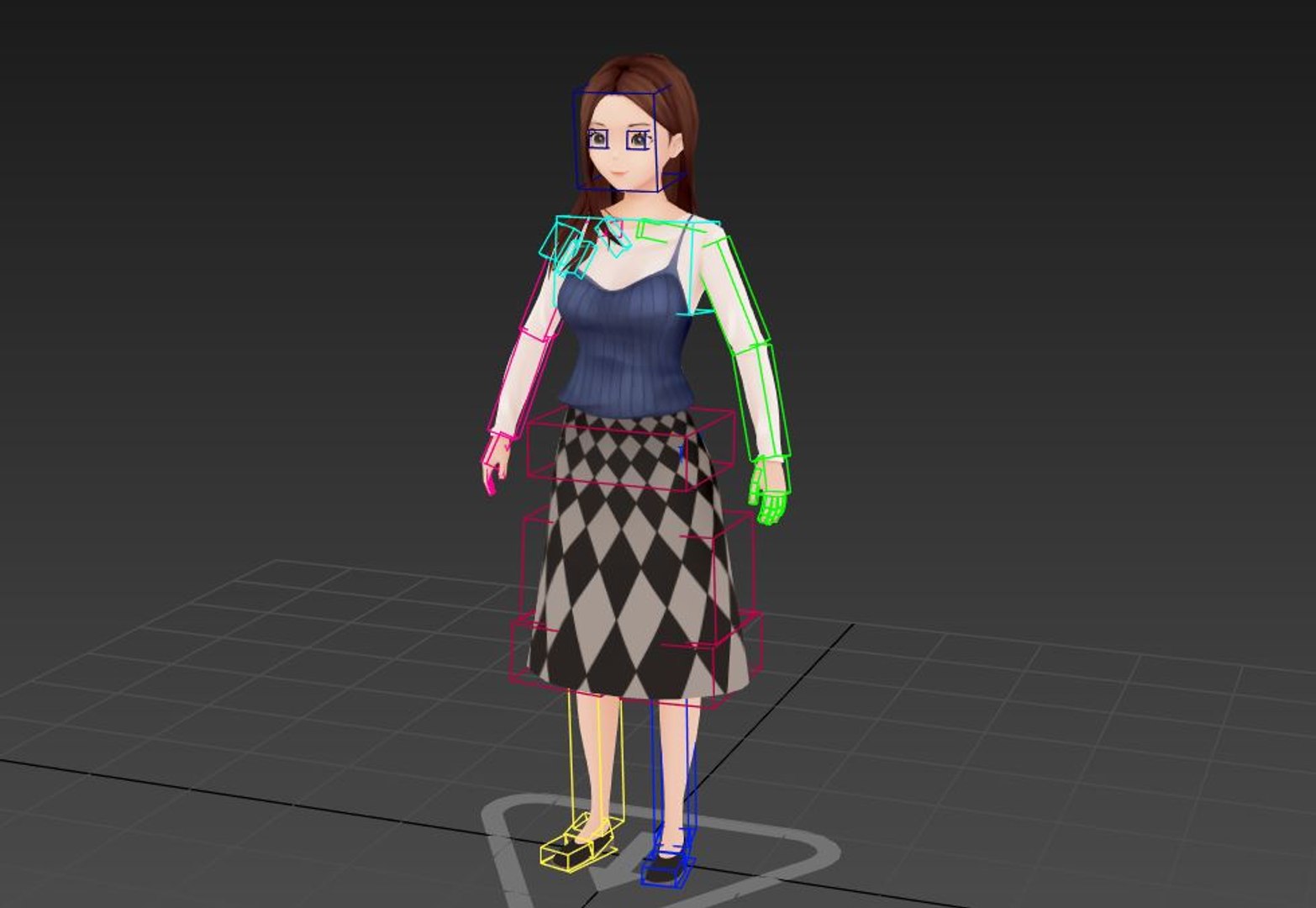 3D Rigged Anime Girl - TurboSquid 1322257