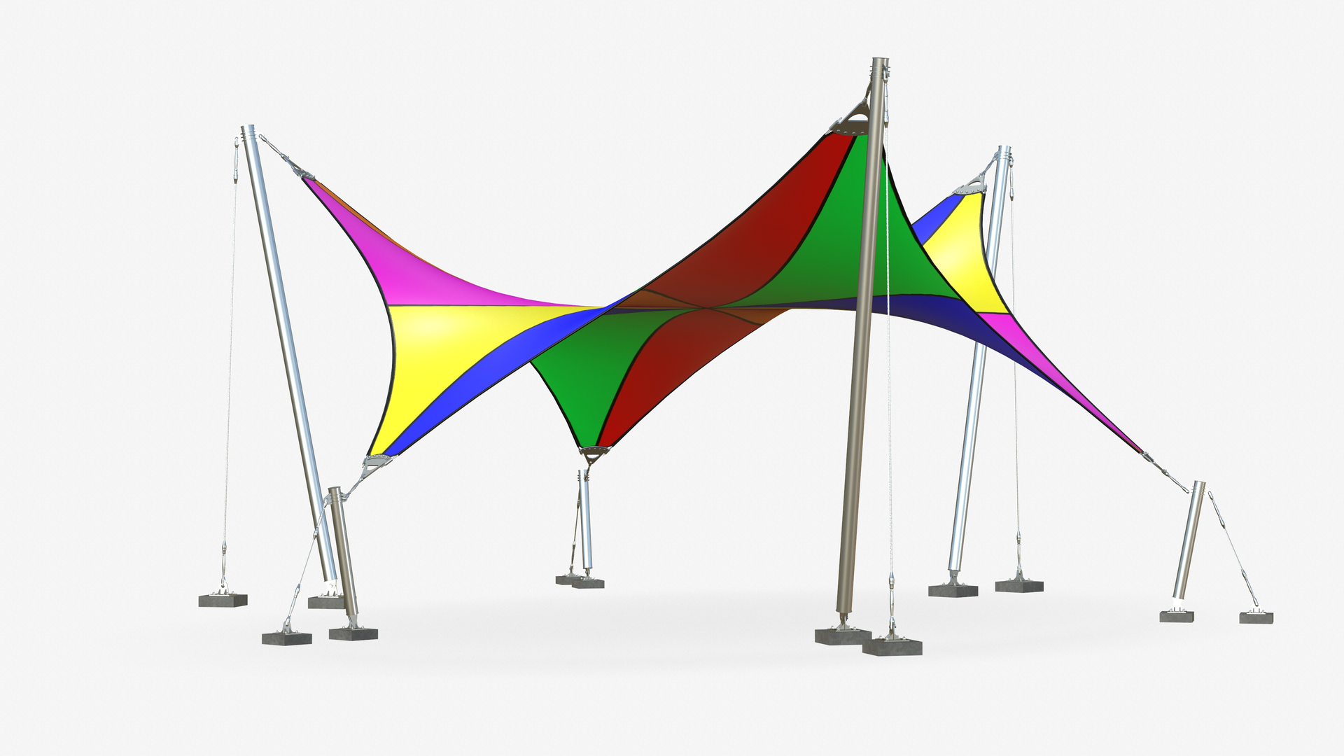 3D Architecture Tensile Structures model - TurboSquid 1903185