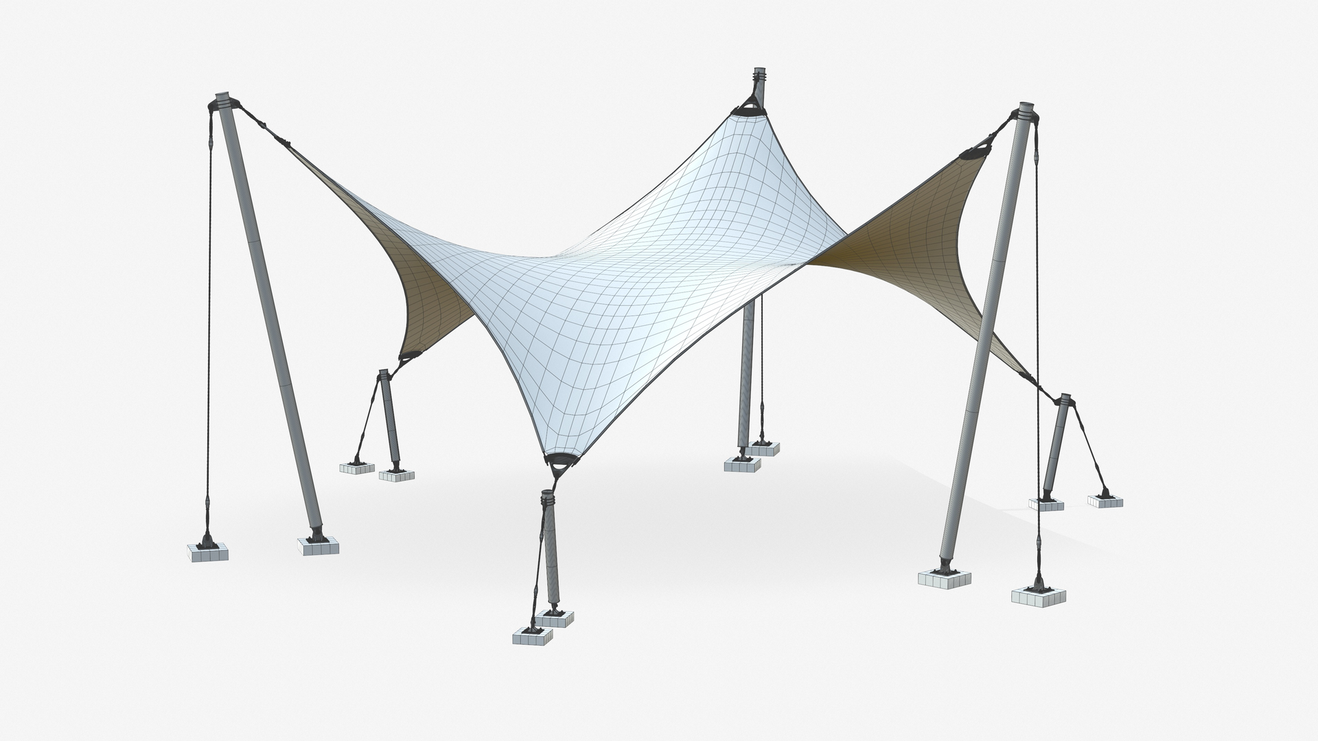 3D Architecture Tensile Structures model - TurboSquid 1903185