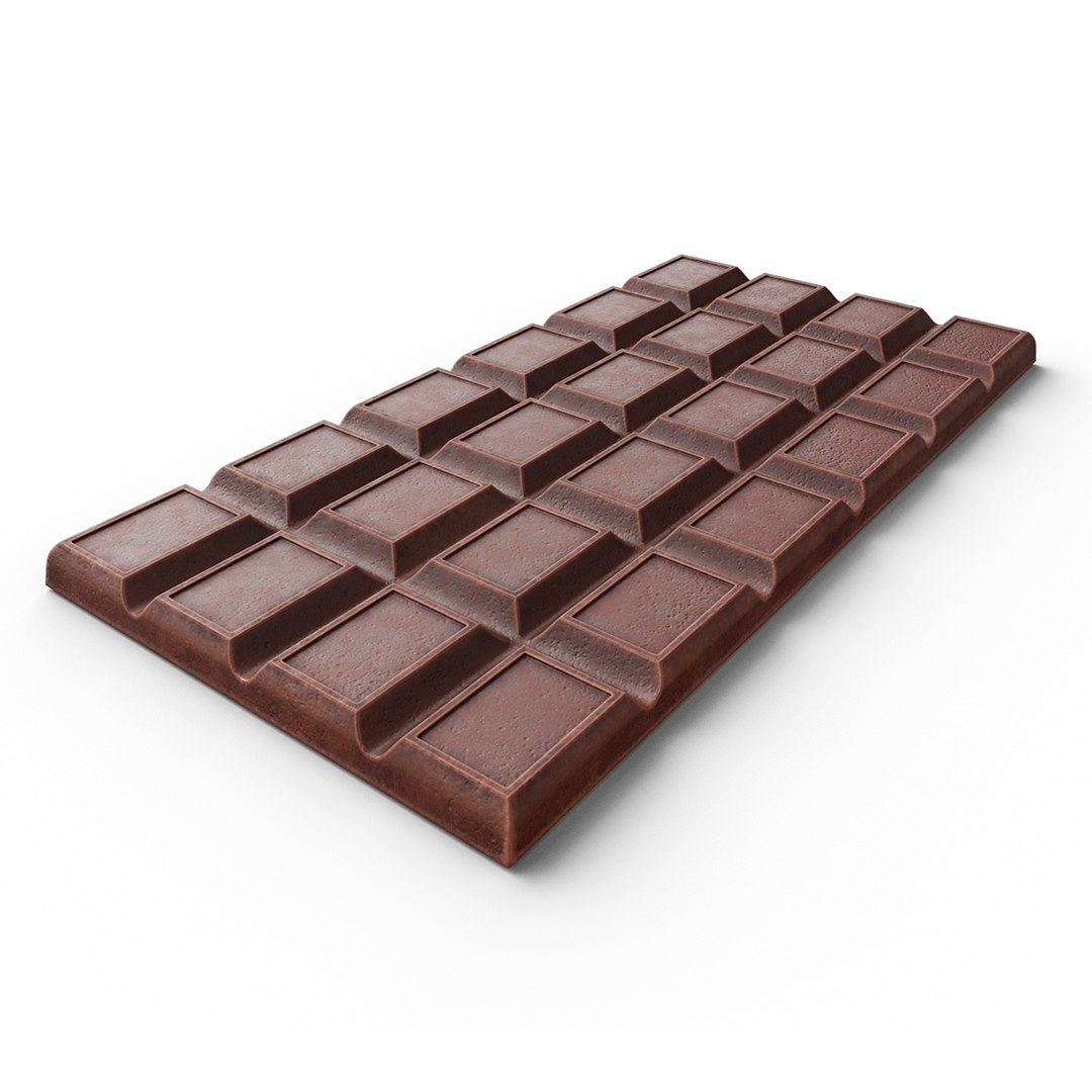 3D Chocolate Bar Model - TurboSquid 1878656