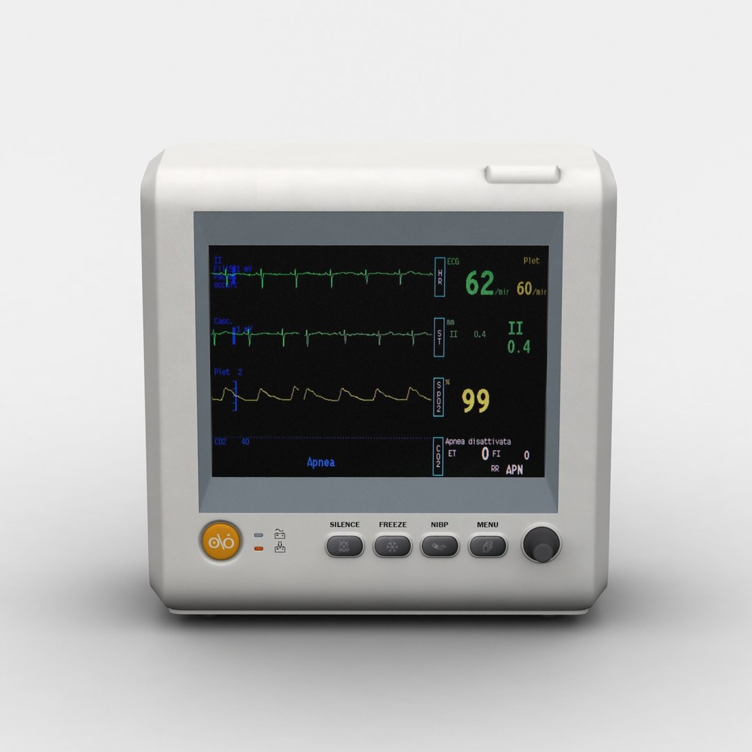 3d Multi-parameter Patient Monitor Model