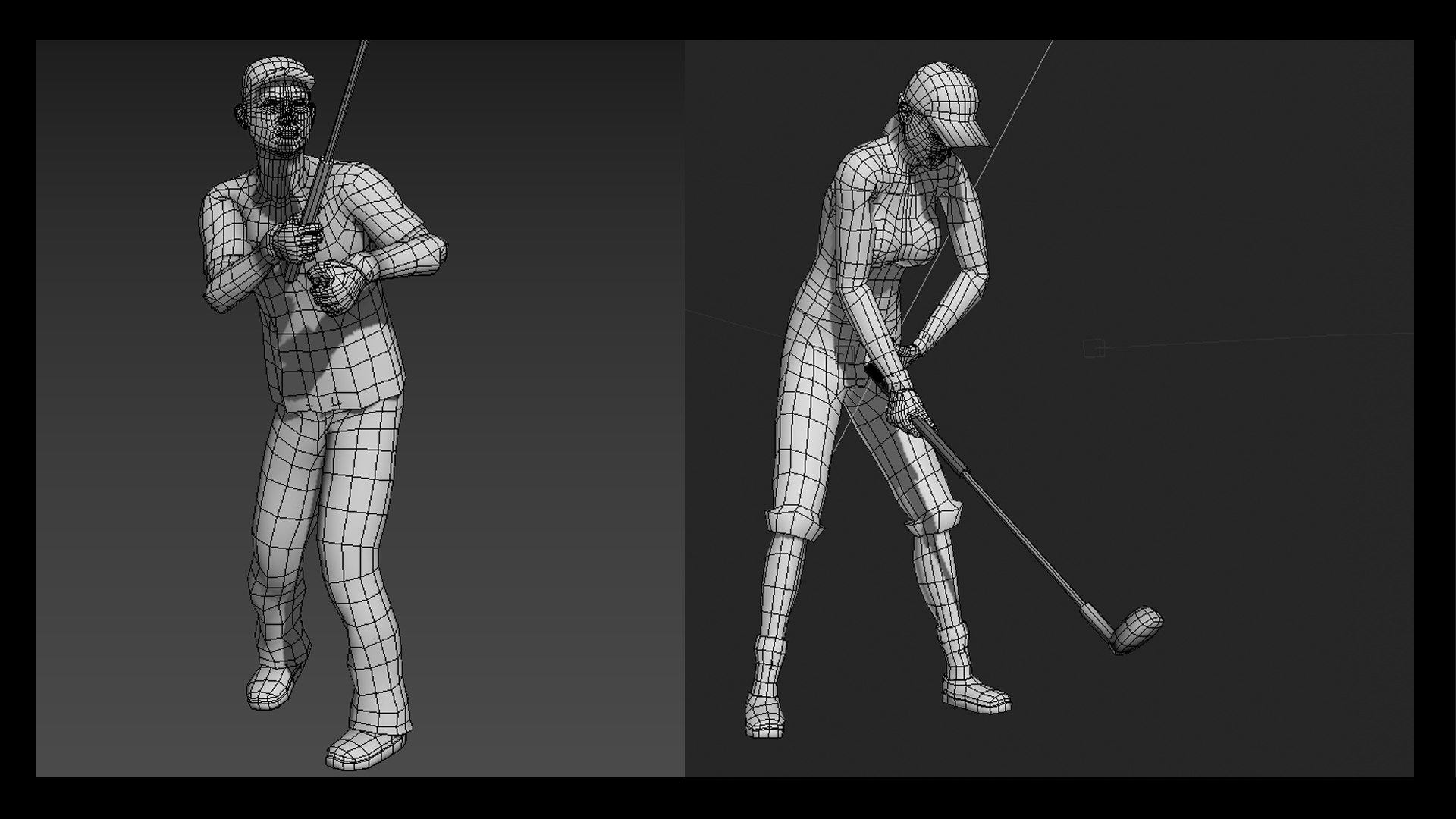 3D Golf Player Characters Female - TurboSquid 1519007