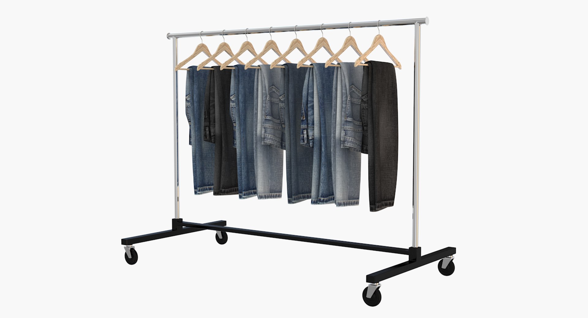 Jeans clothing rack 3D model - TurboSquid 1315882