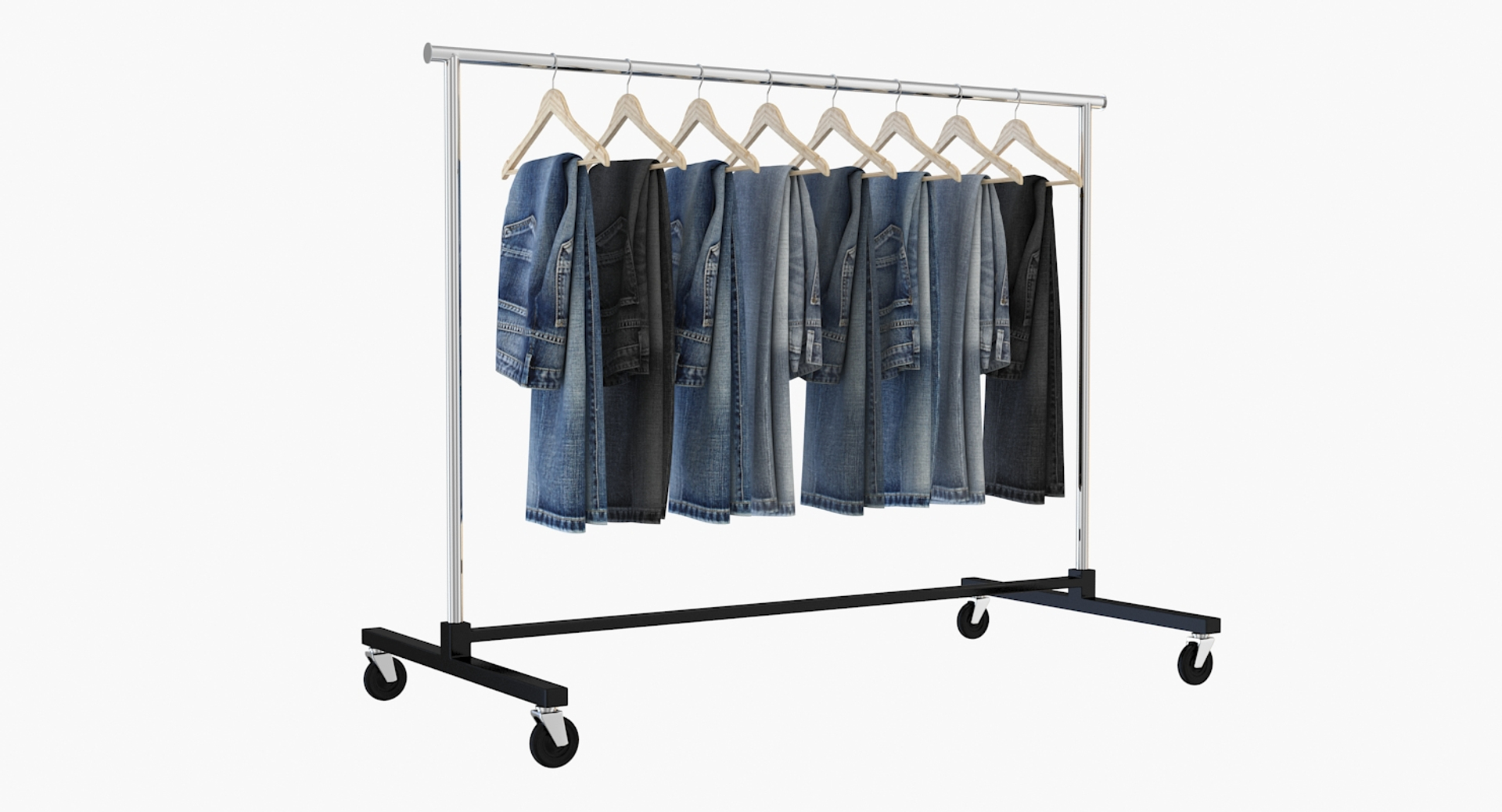 Jeans Clothing Rack 3D Model - TurboSquid 1315882