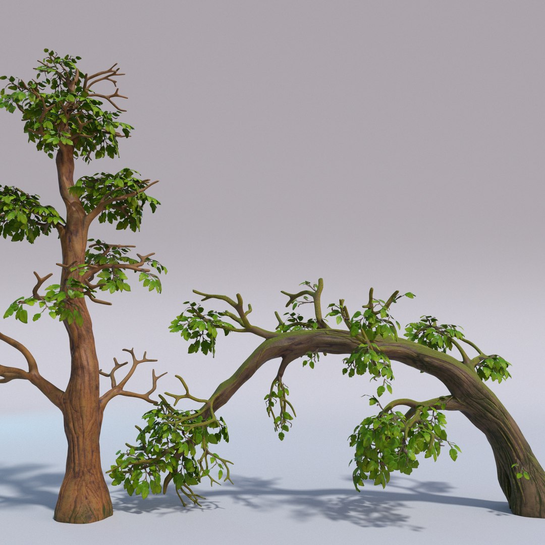 3D Model Cartoon Trees - TurboSquid 2195733