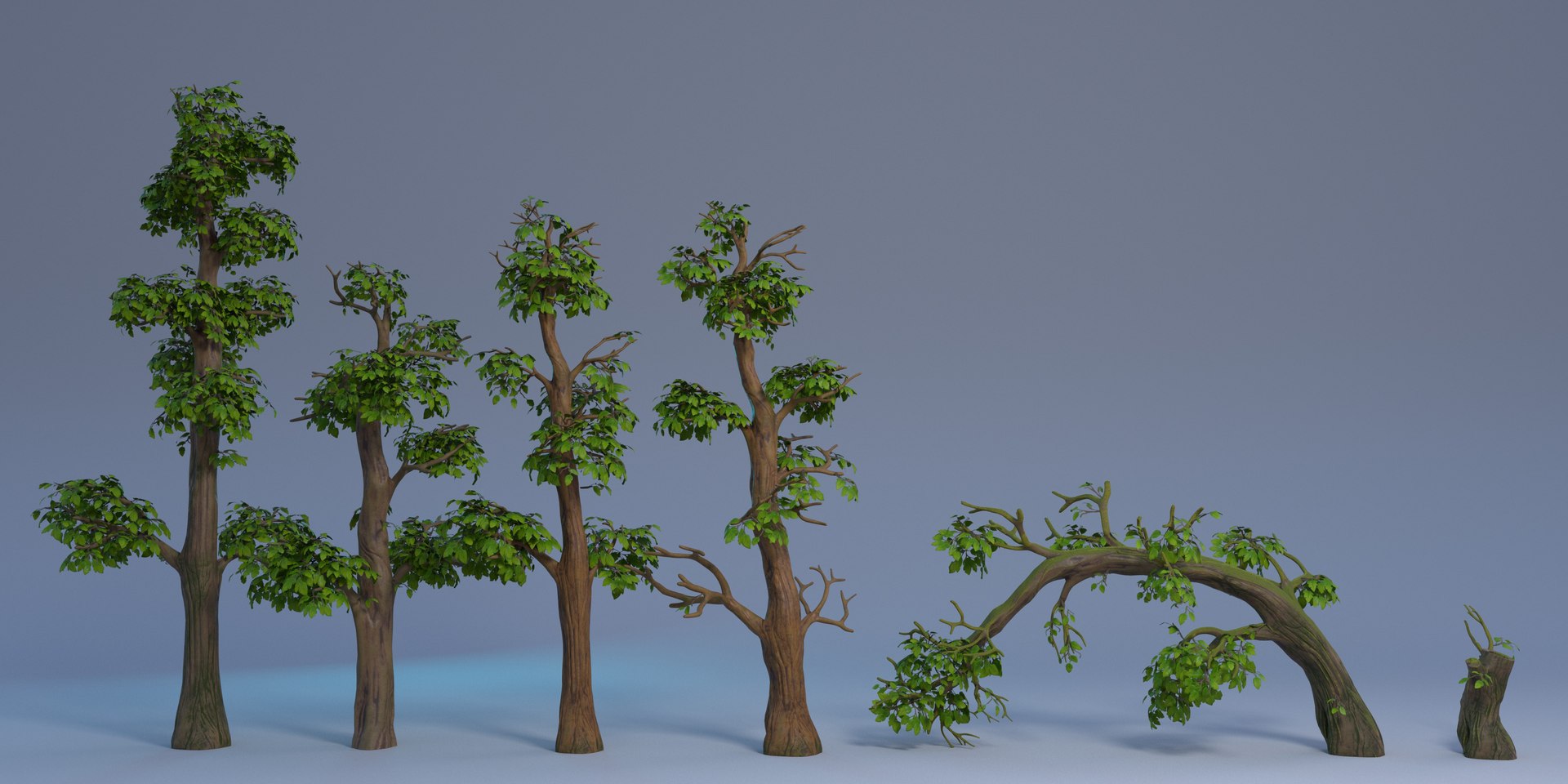 3D Model Cartoon Trees - TurboSquid 2195733