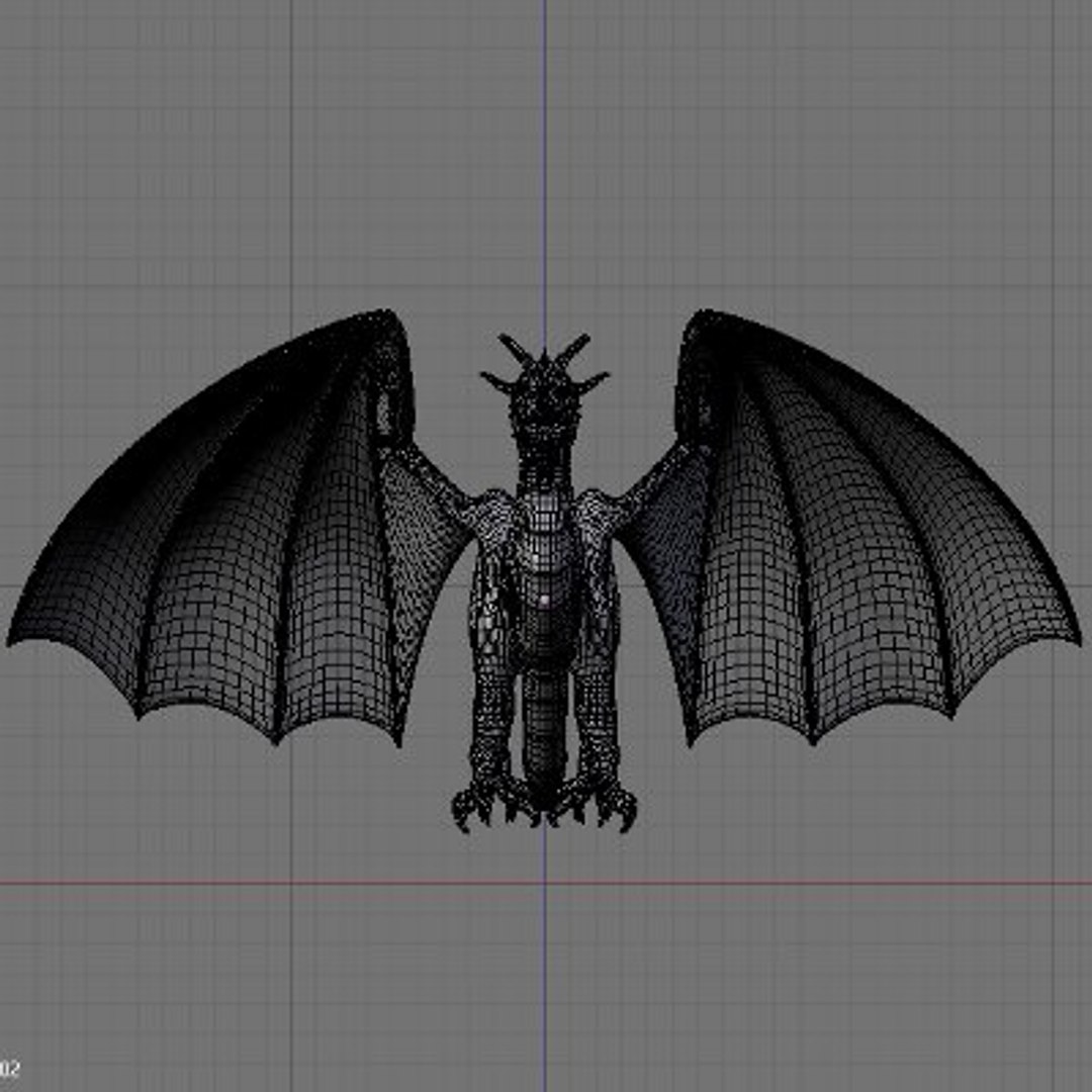 3d European Dragon Model