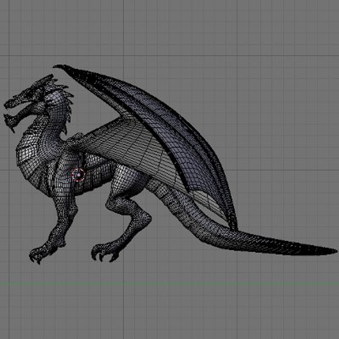 3d European Dragon Model
