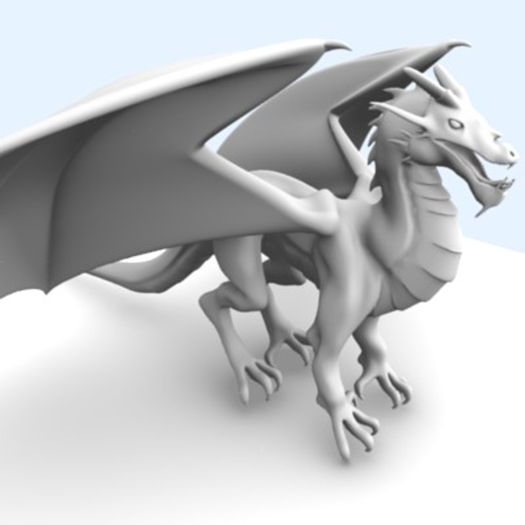 3d European Dragon Model