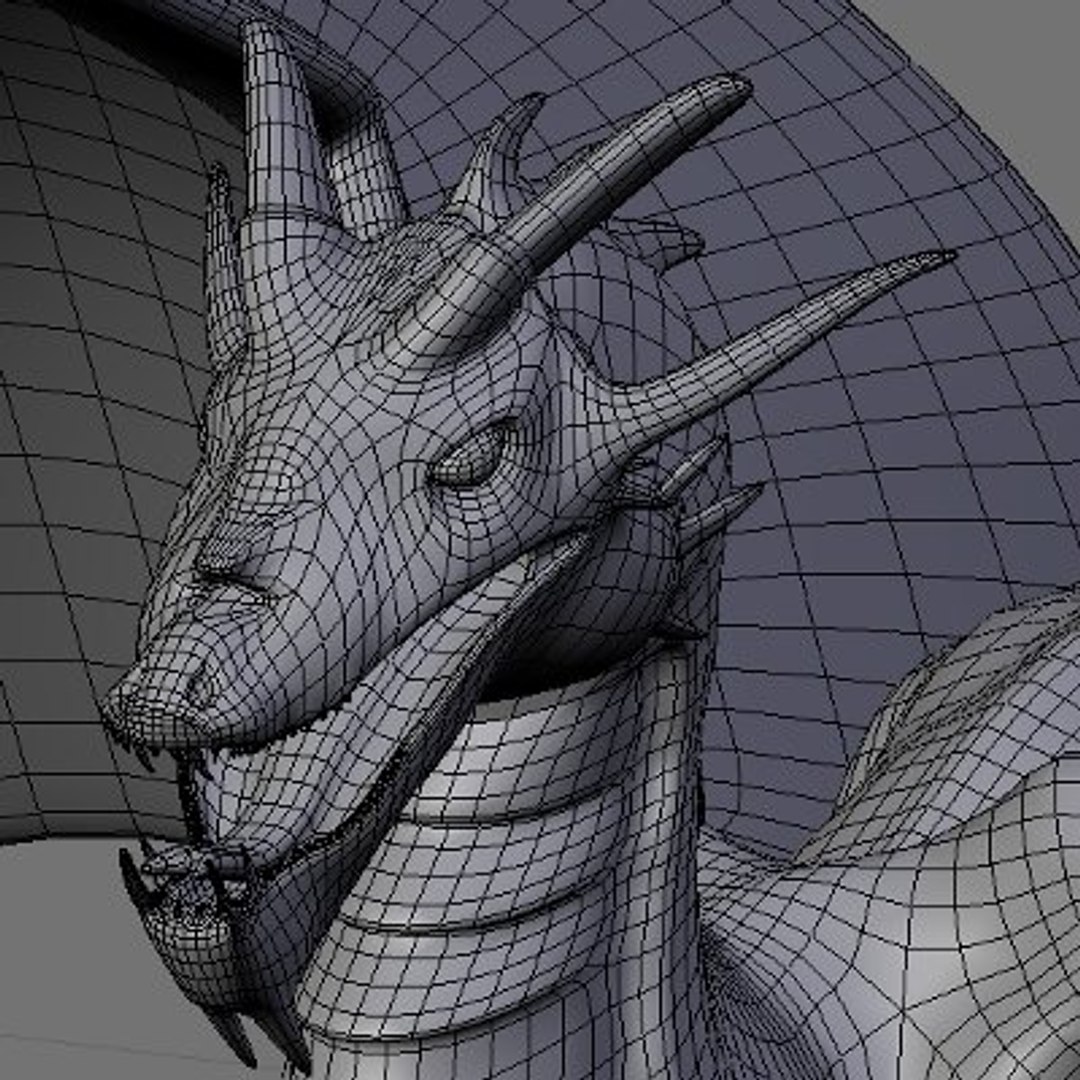 3d European Dragon Model