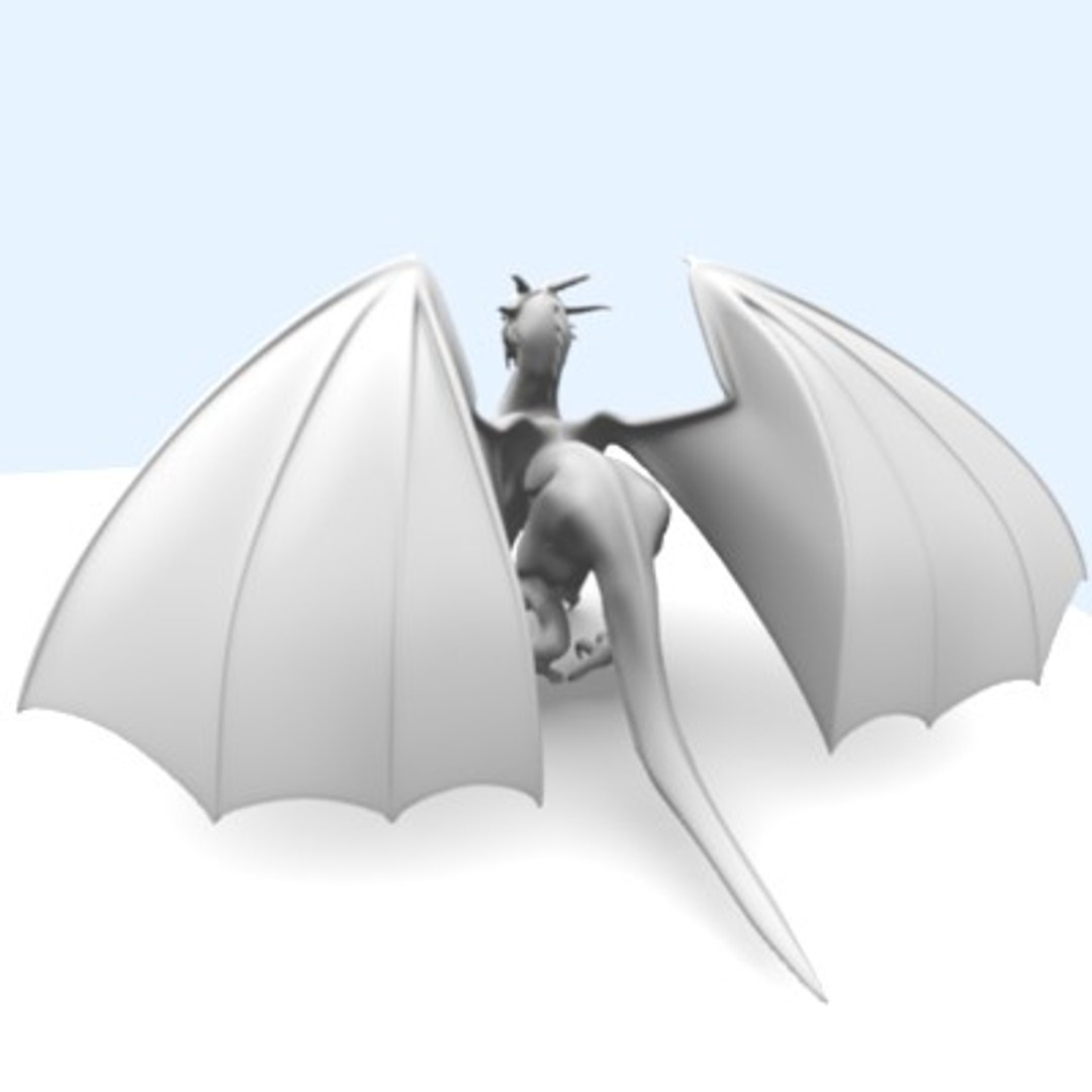 3d European Dragon Model