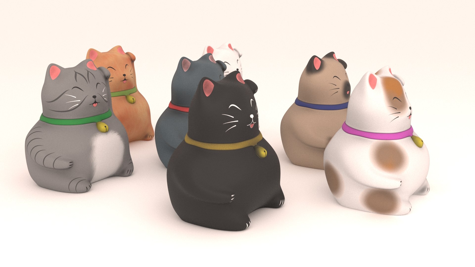 3D Maneki Neko - Sitting Cat - TurboSquid 2286262