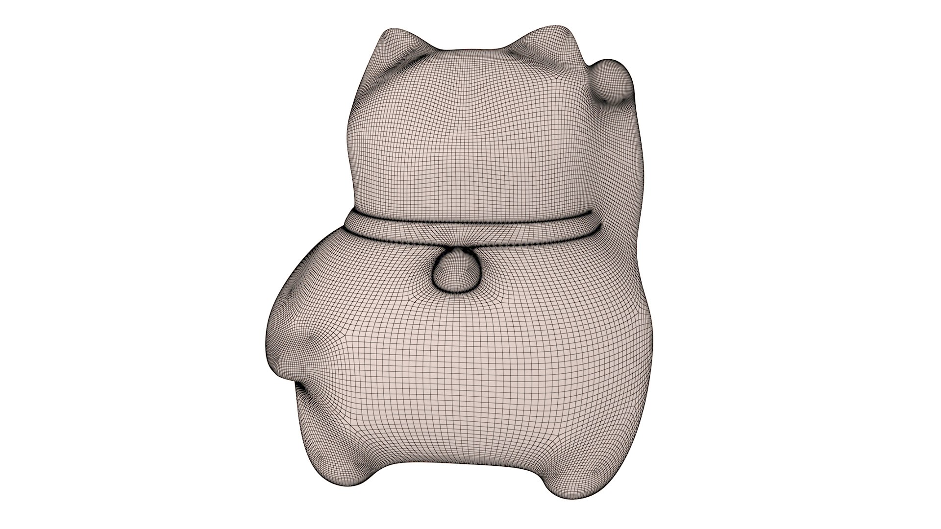 3D Maneki Neko - Sitting Cat - TurboSquid 2286262