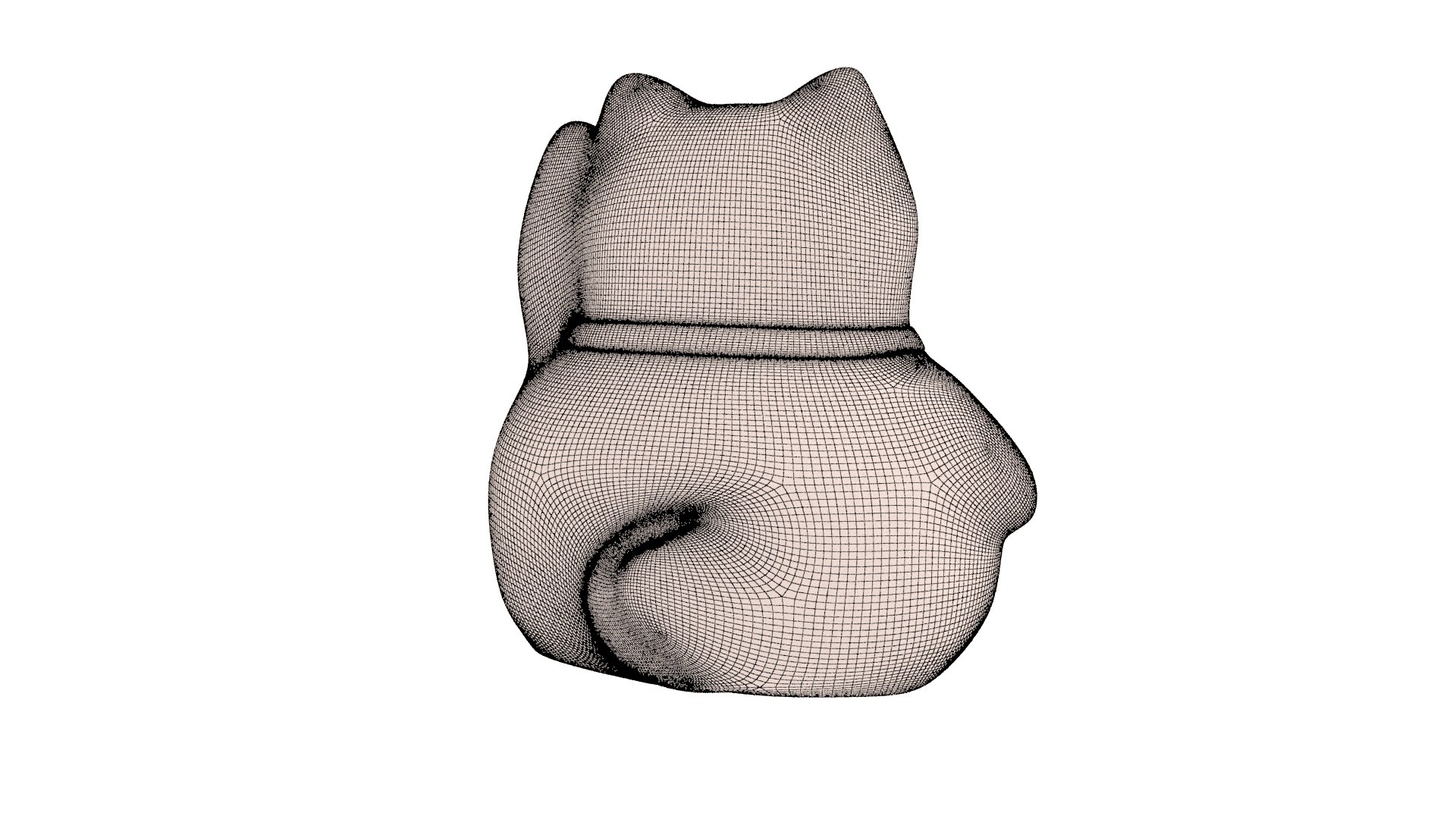 3D Maneki Neko - Sitting Cat - TurboSquid 2286262