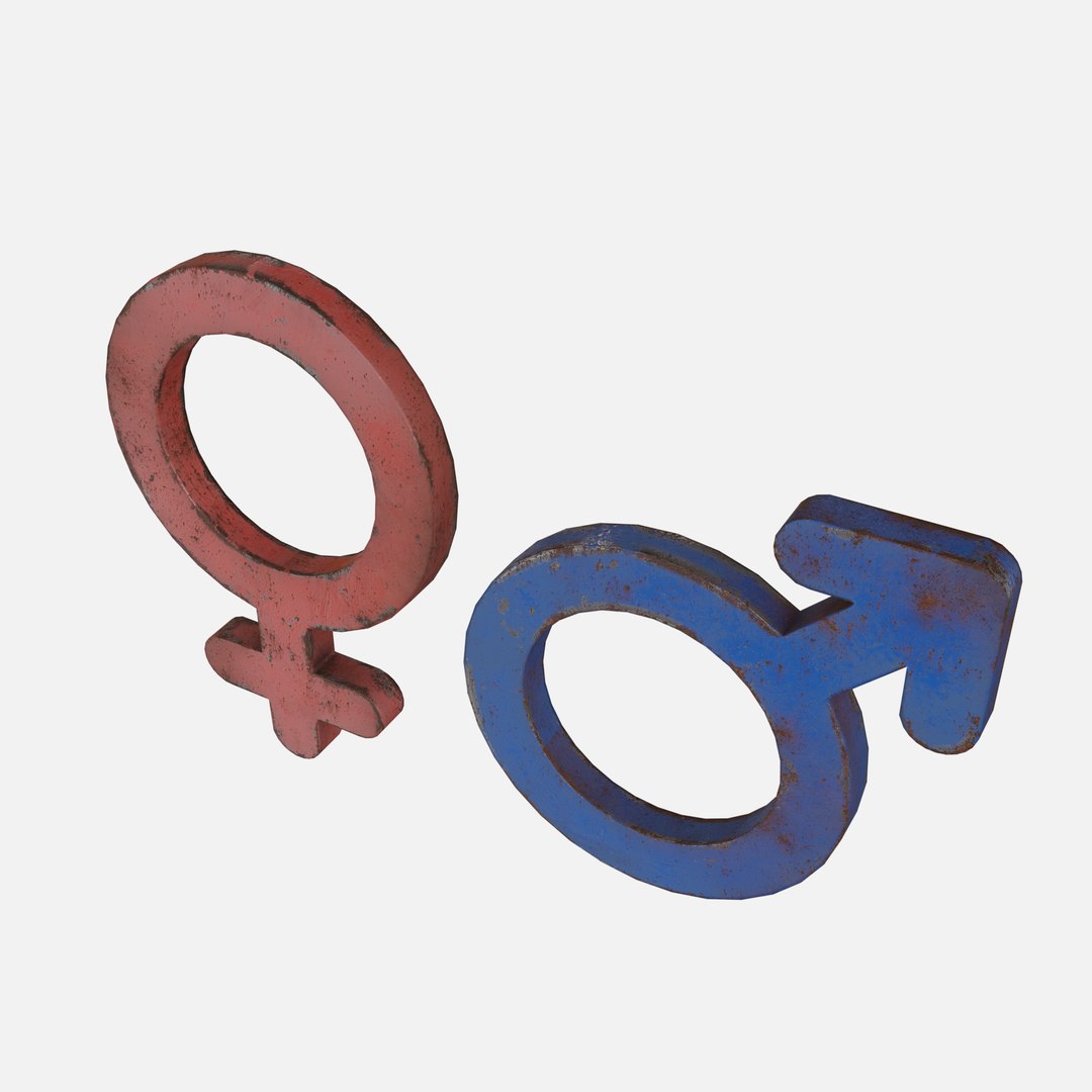 3D Genders Symbols Old Metal - TurboSquid 2373751