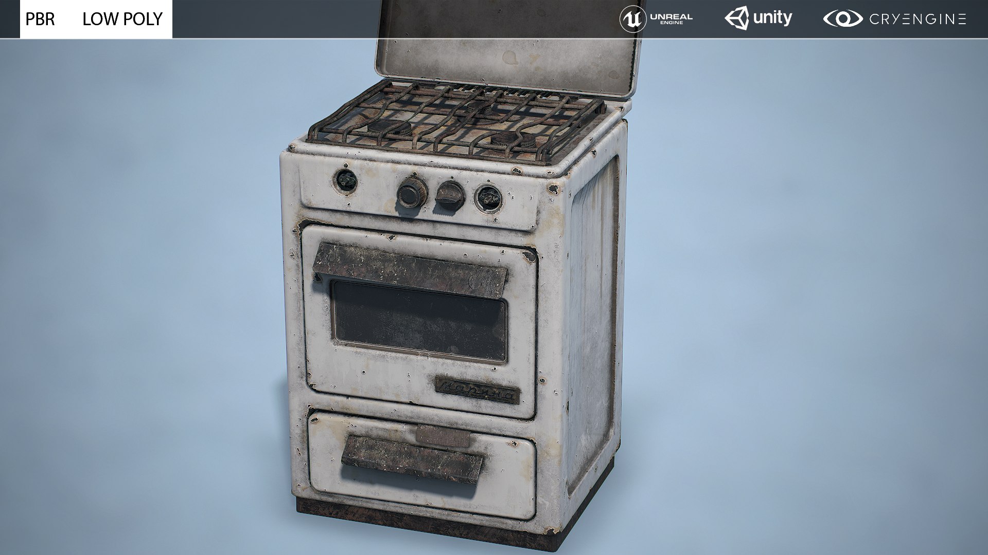 3D Model Realistic Soviet Stove - Next Gen PBR Low Poly - TurboSquid ...