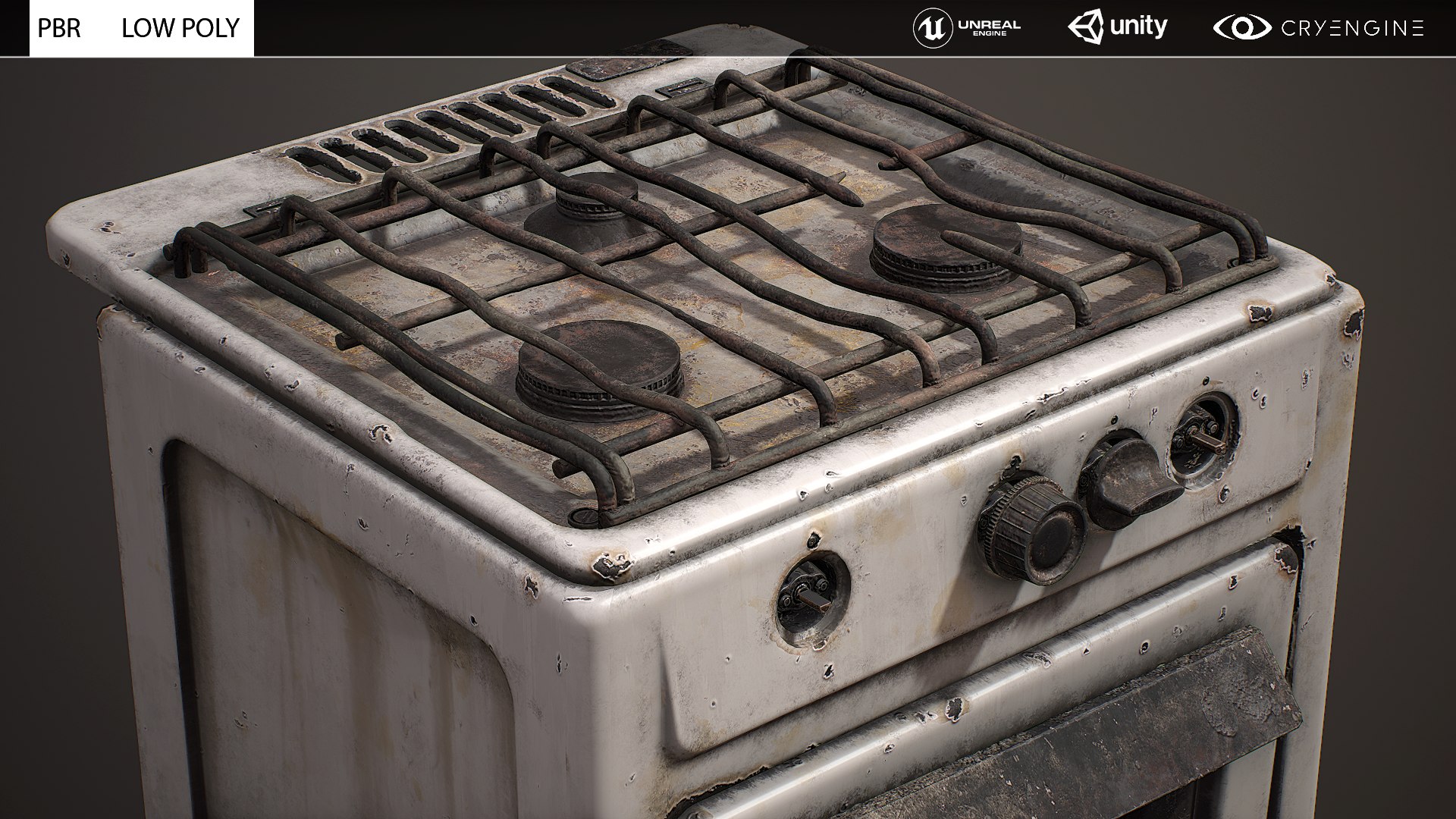 3D Model Realistic Soviet Stove - Next Gen PBR Low Poly - TurboSquid ...