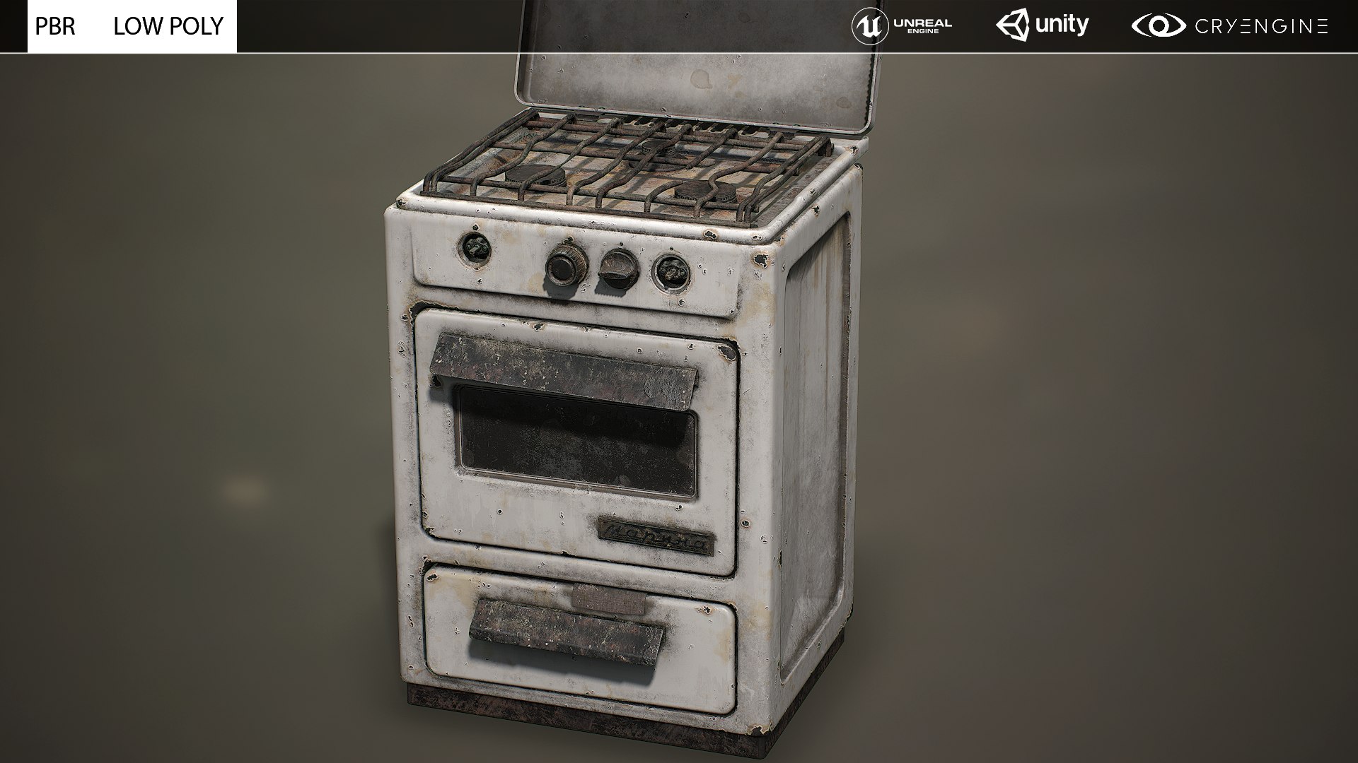 3D Model Realistic Soviet Stove - Next Gen PBR Low Poly - TurboSquid ...