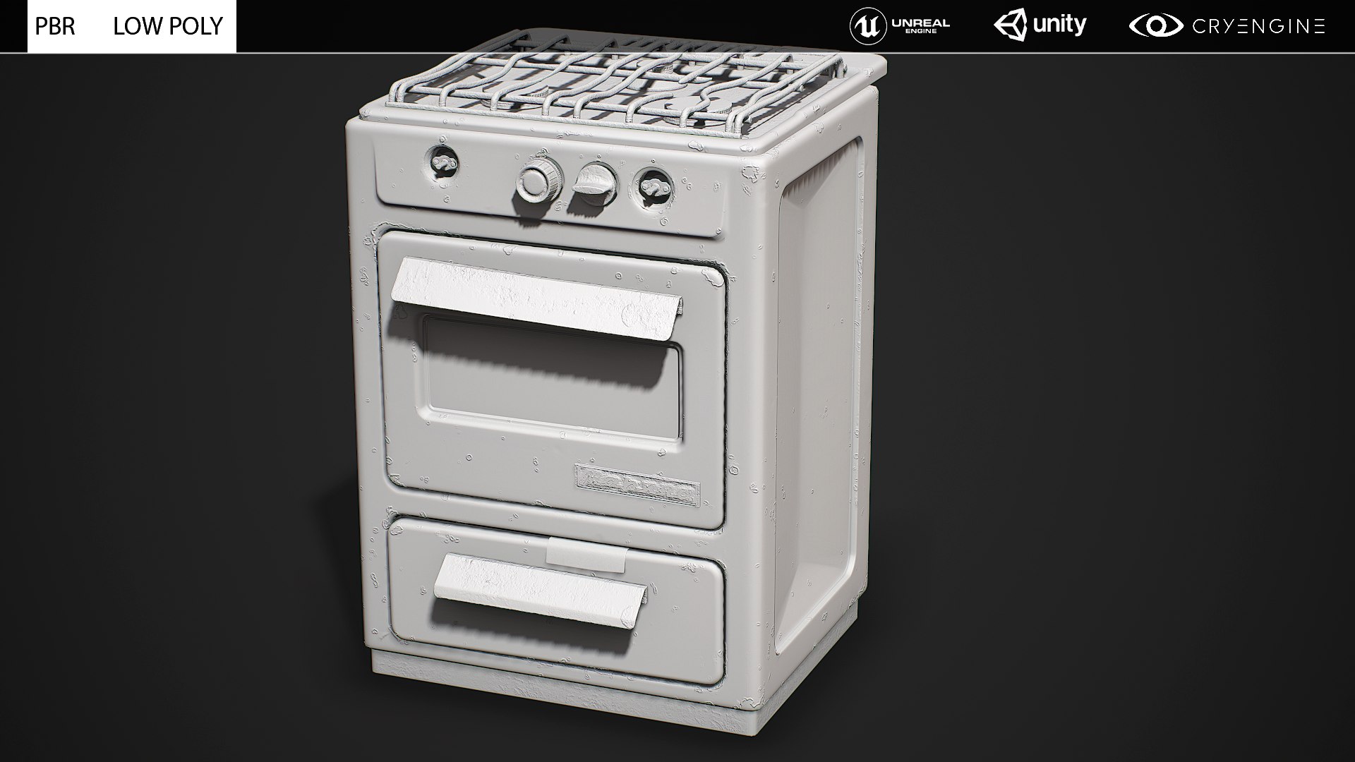 3D Model Realistic Soviet Stove - Next Gen PBR Low Poly - TurboSquid ...
