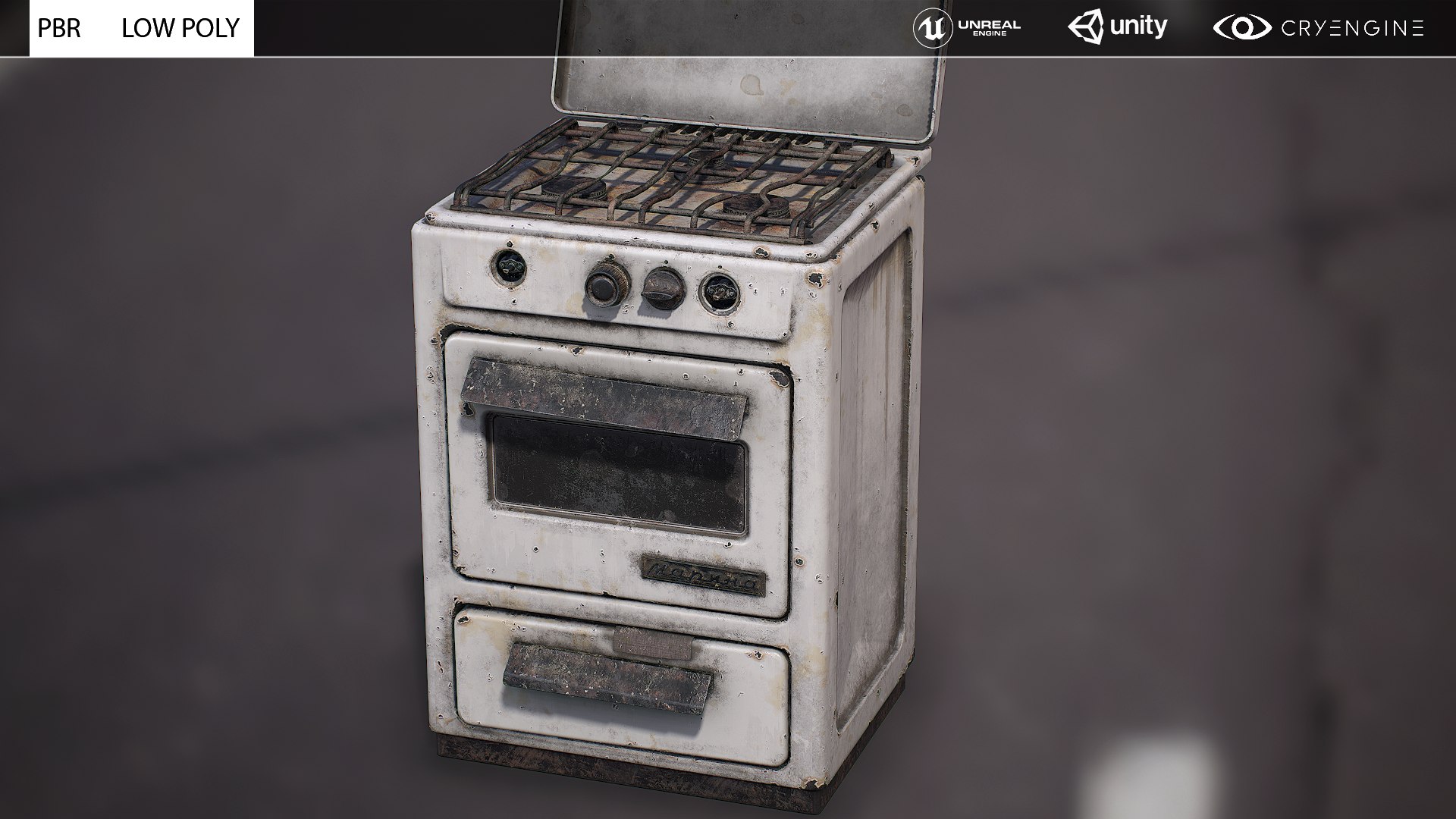 3D Model Realistic Soviet Stove - Next Gen PBR Low Poly - TurboSquid ...