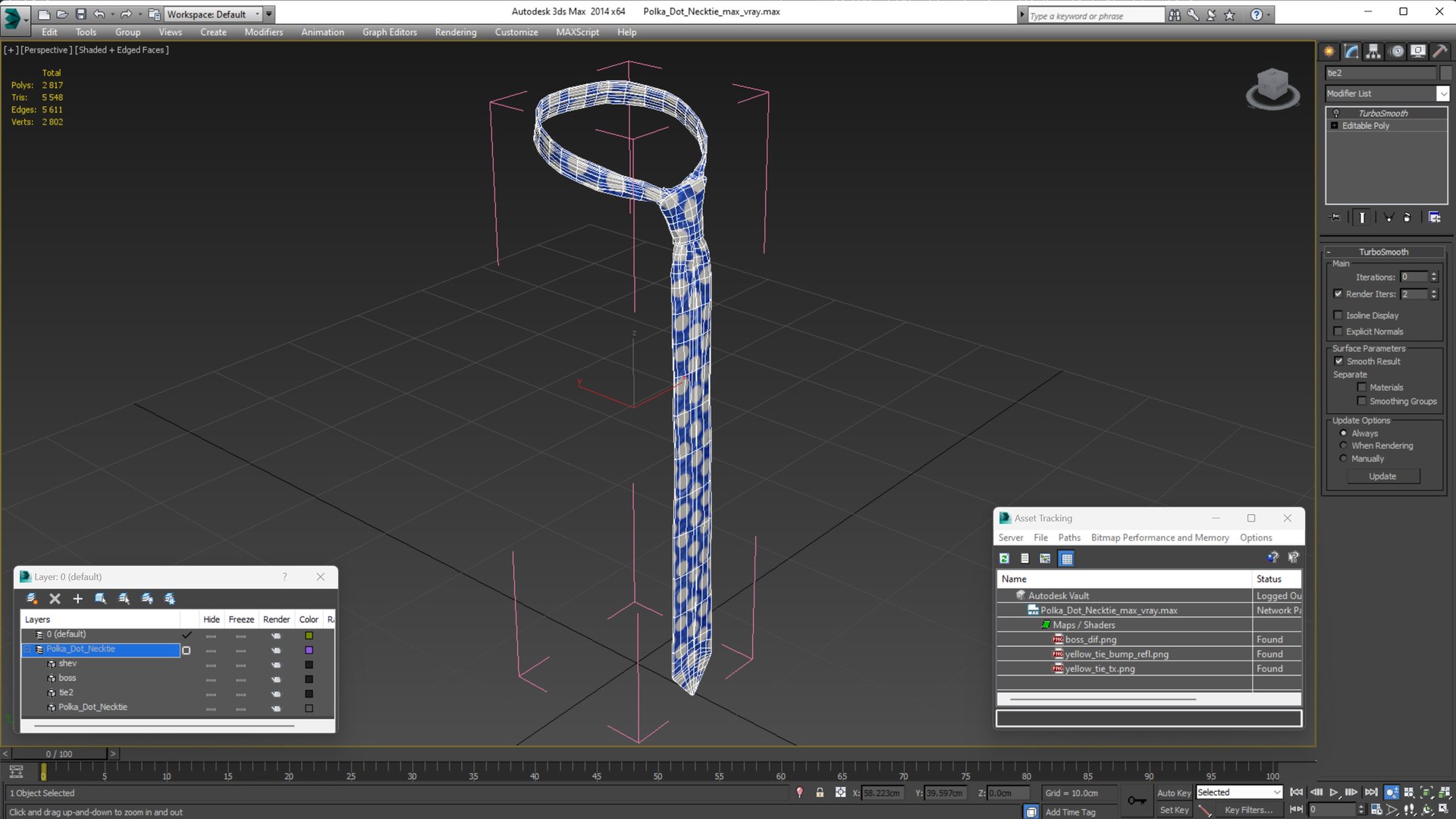 Polka Dot Necktie 3D Model - TurboSquid 2194821
