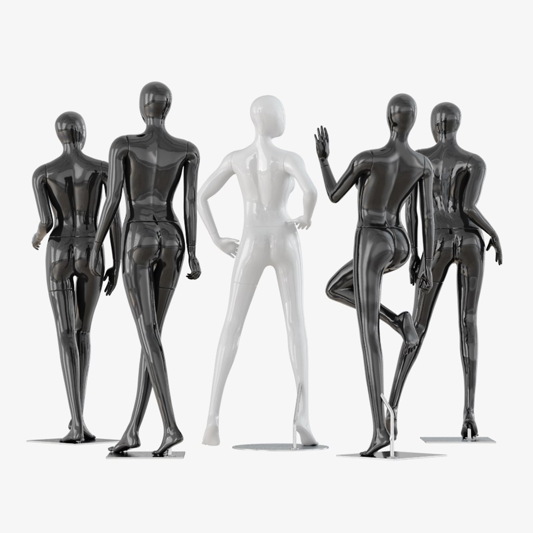 Faceless Female Mannequins 3D Model - TurboSquid 1414173