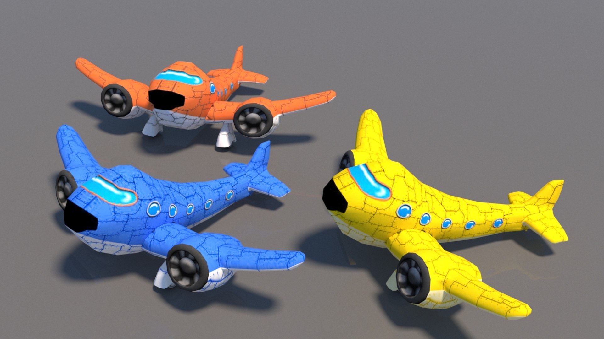 Plane Cartoon 3D Model - TurboSquid 1204309
