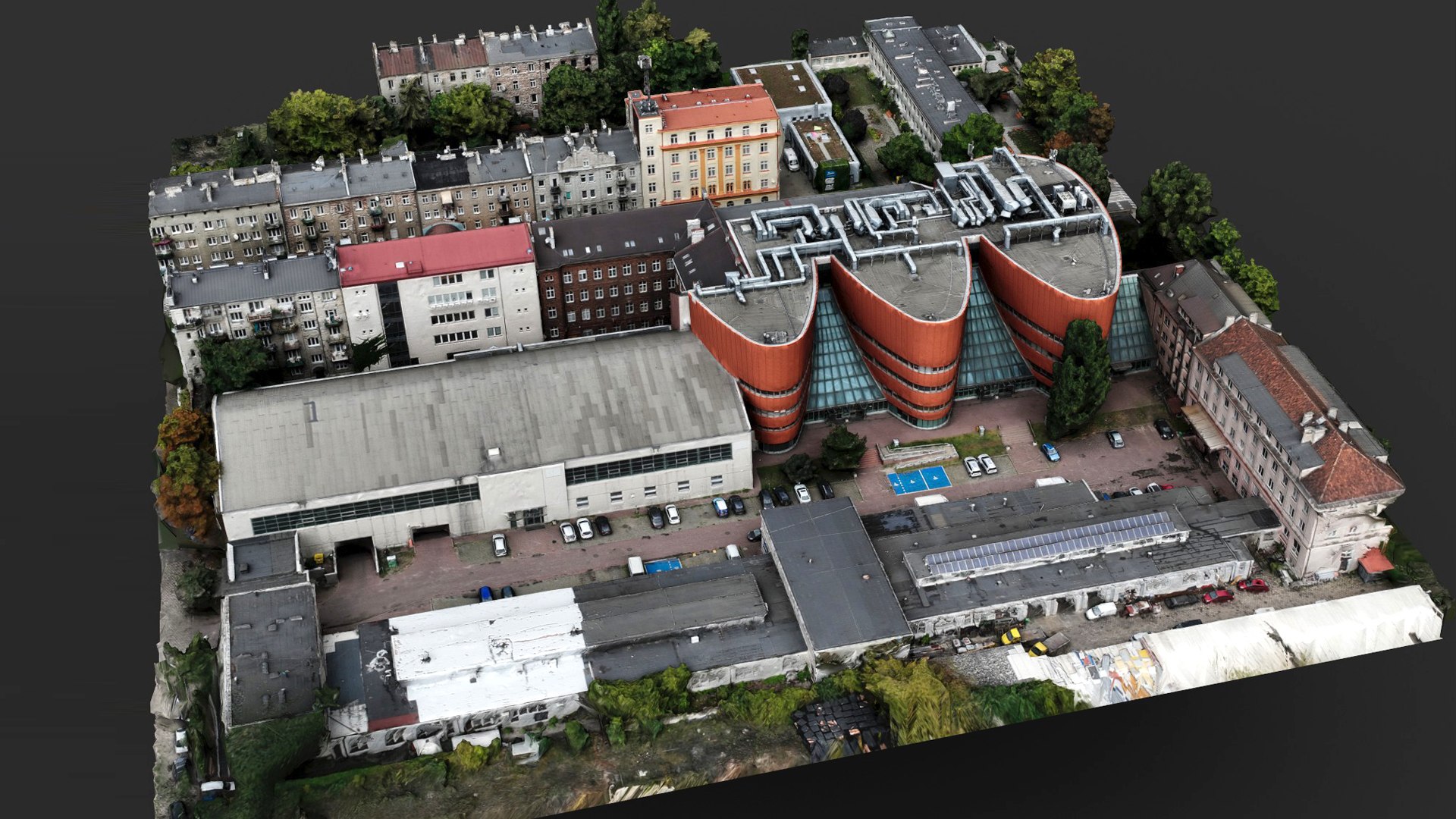 Old Town Streets Factory City Urban Sector Drone Scan 3D Model ...