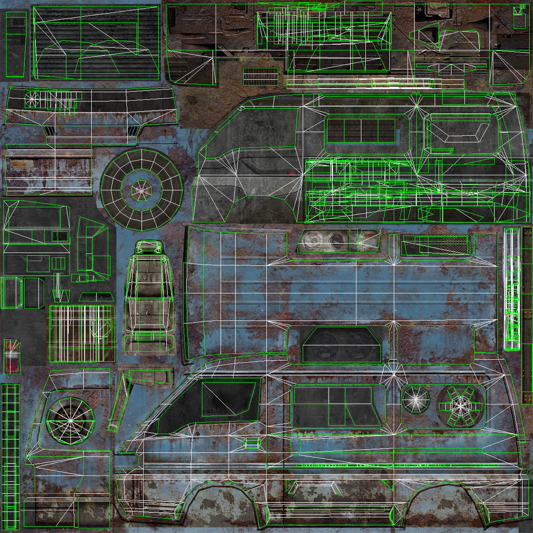 녹슨 자동차 3D 모델 - TurboSquid 771962