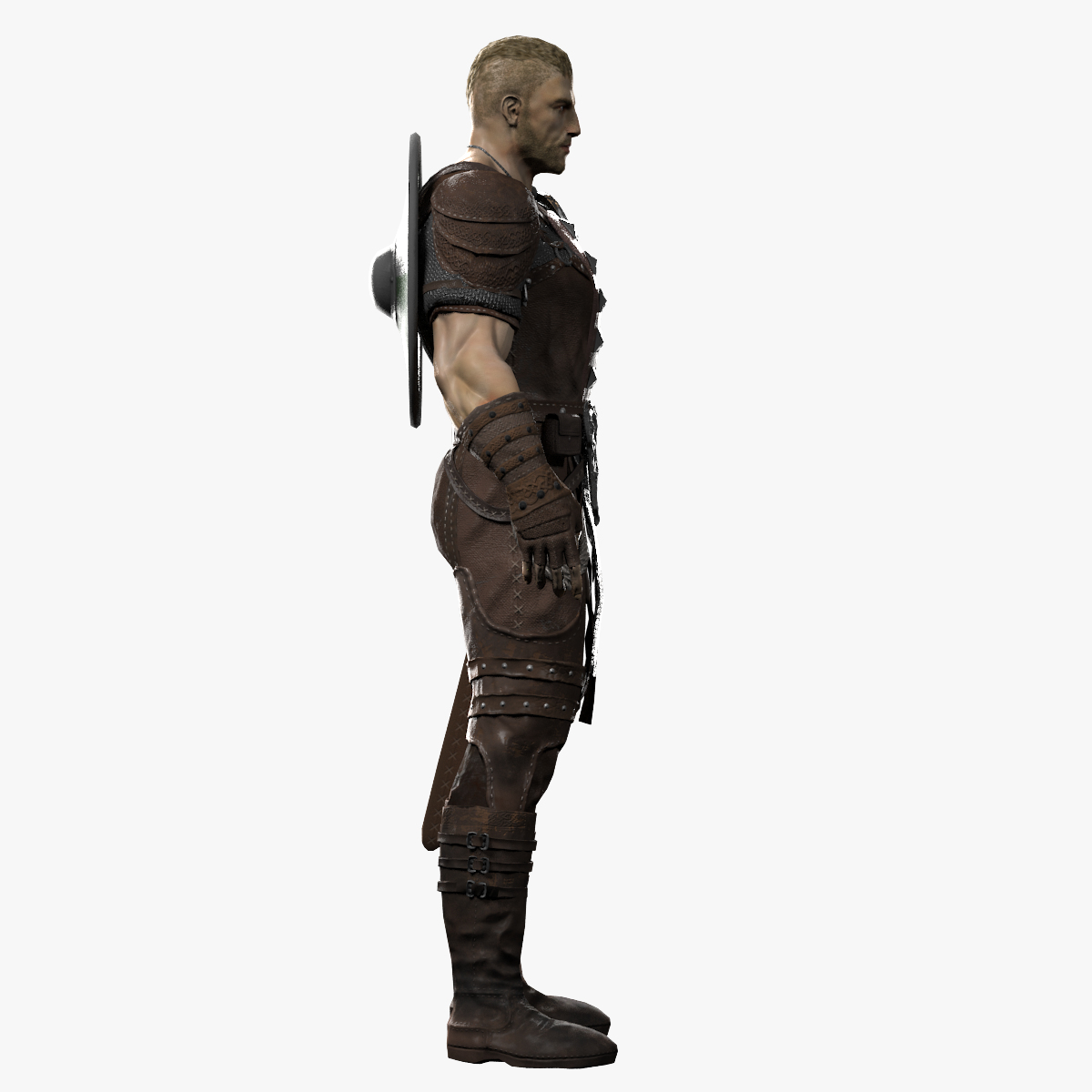 warrior man rigged 3d max