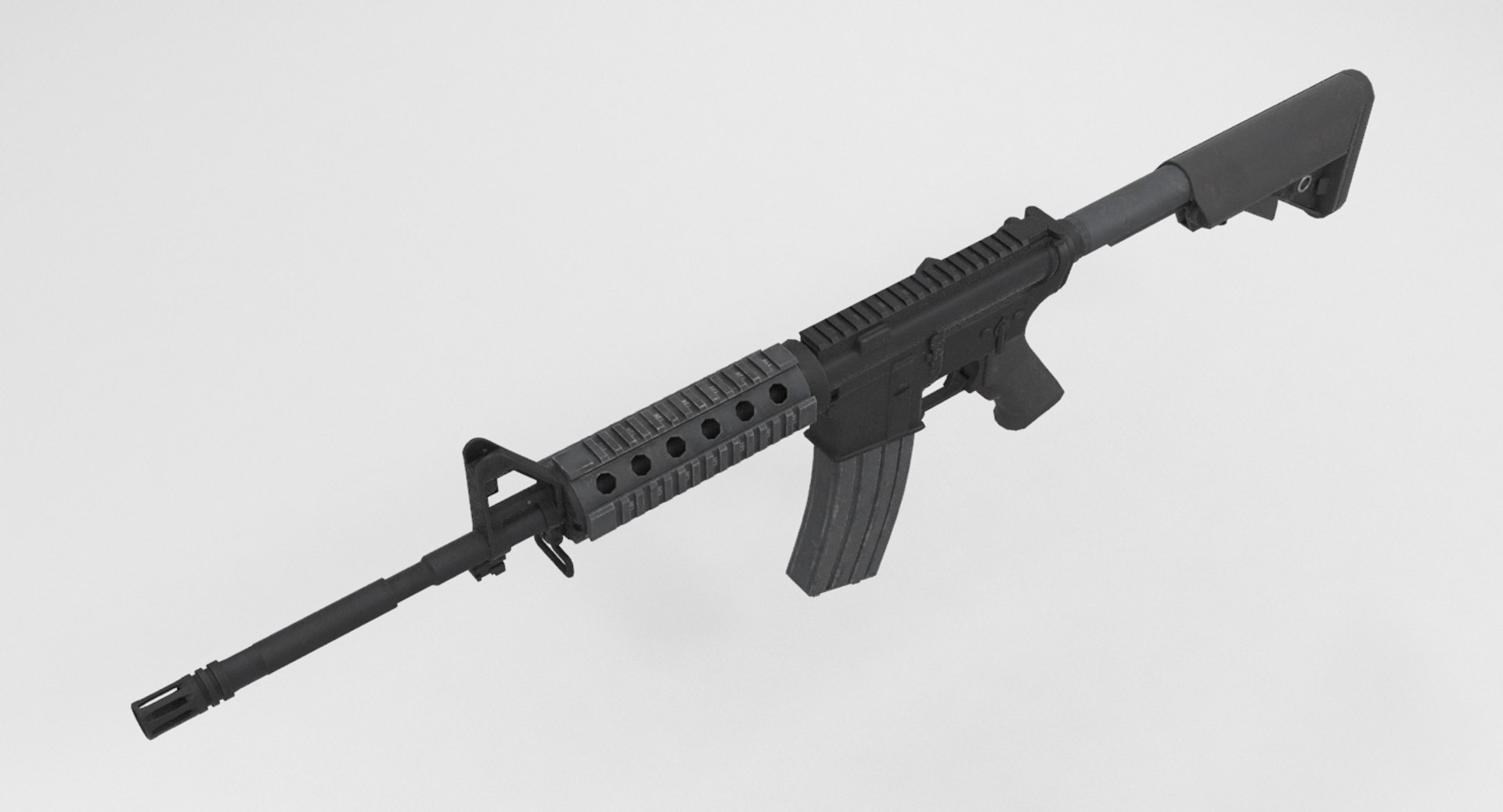 Military Assault Rifle M4 3D Model - TurboSquid 1235348