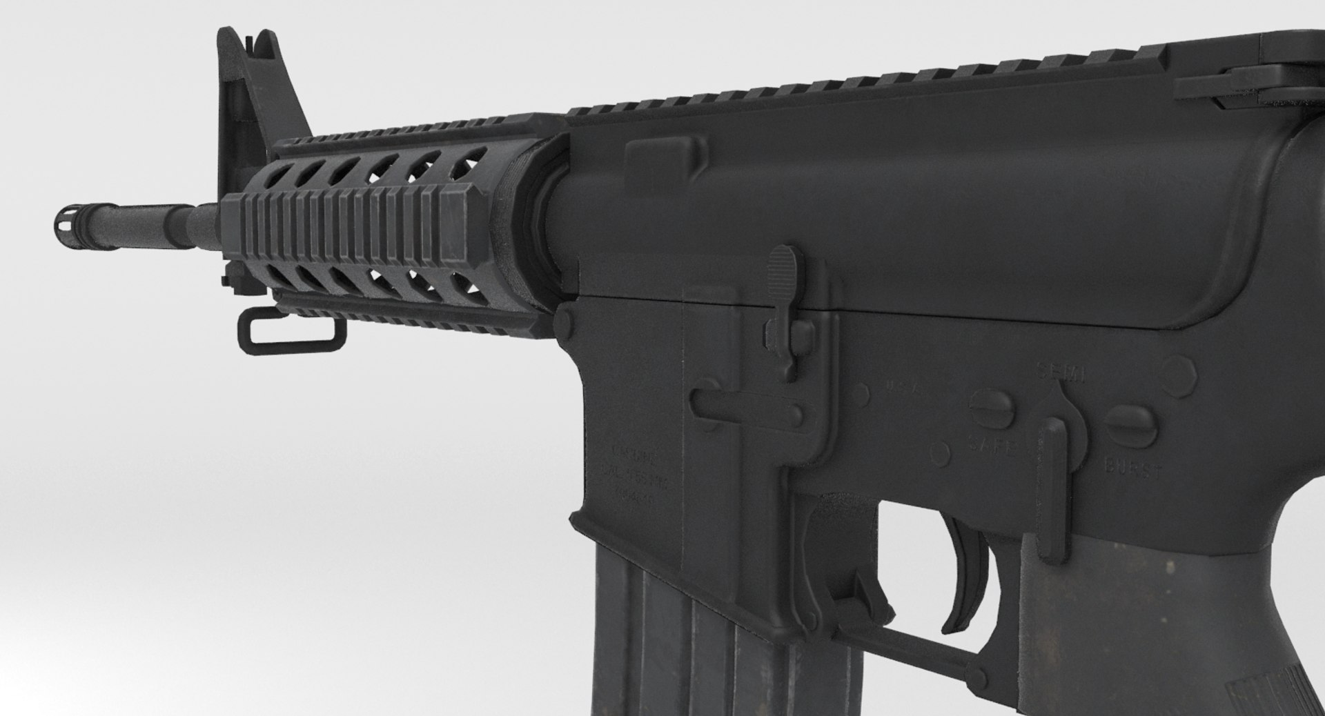 Military assault rifle m4 3D model - TurboSquid 1235348