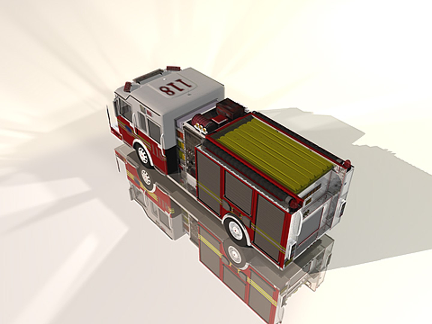 3d C4d New York Fdny Engine
