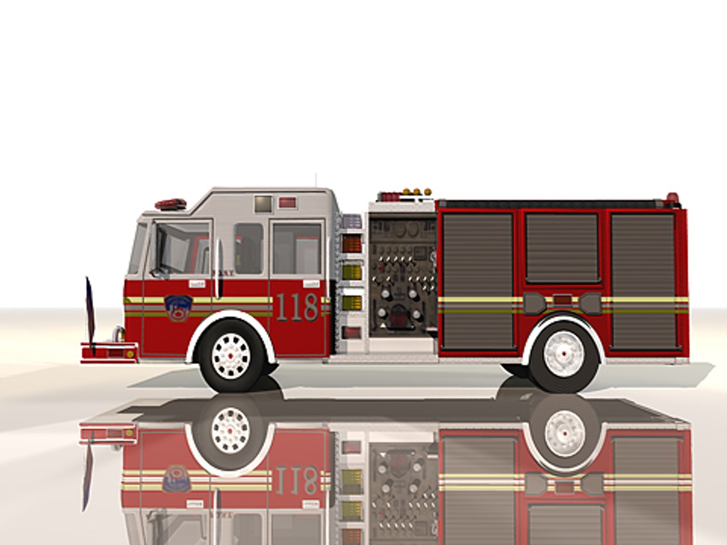 3d C4d New York Fdny Engine