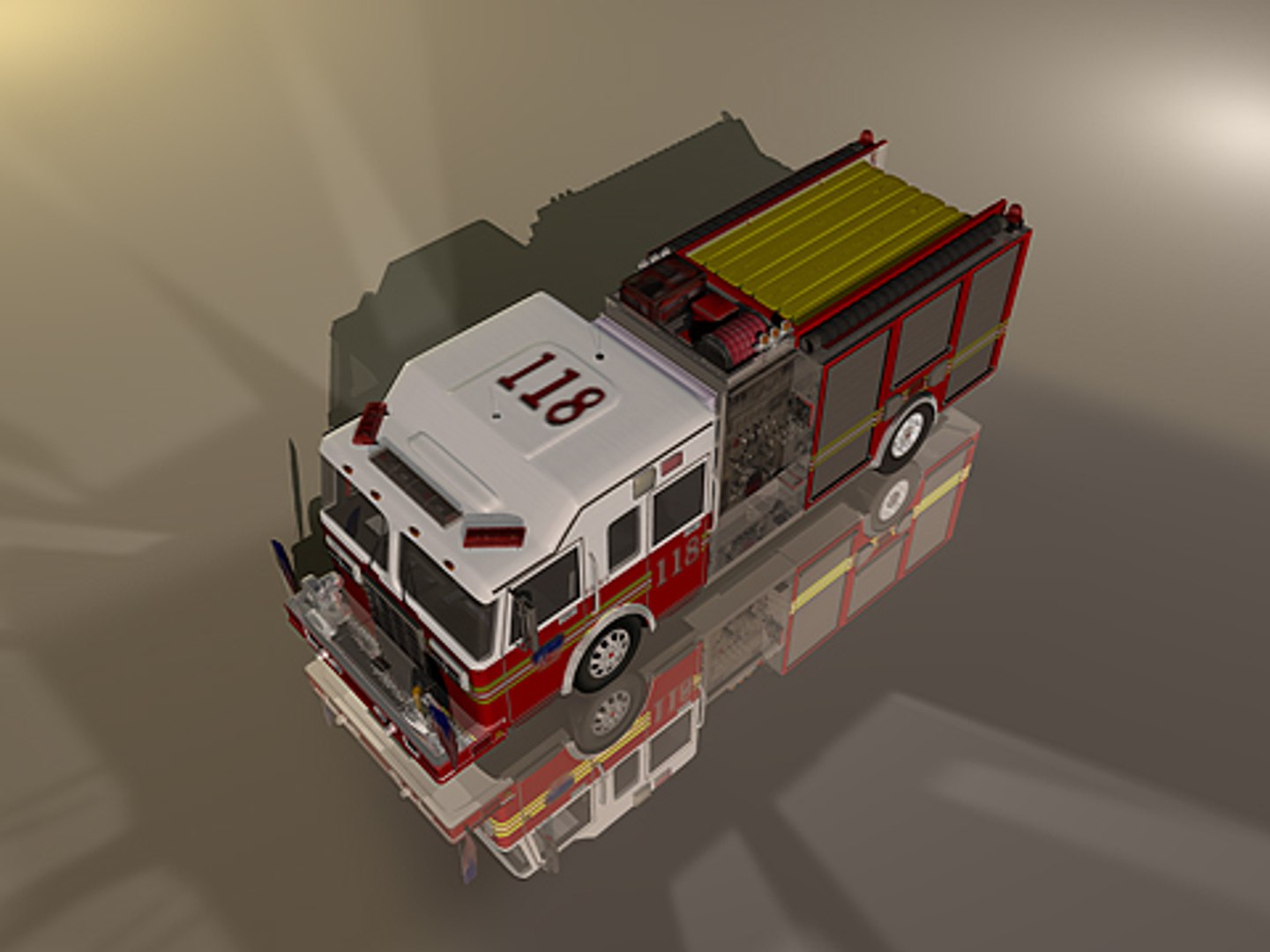 3d C4d New York Fdny Engine