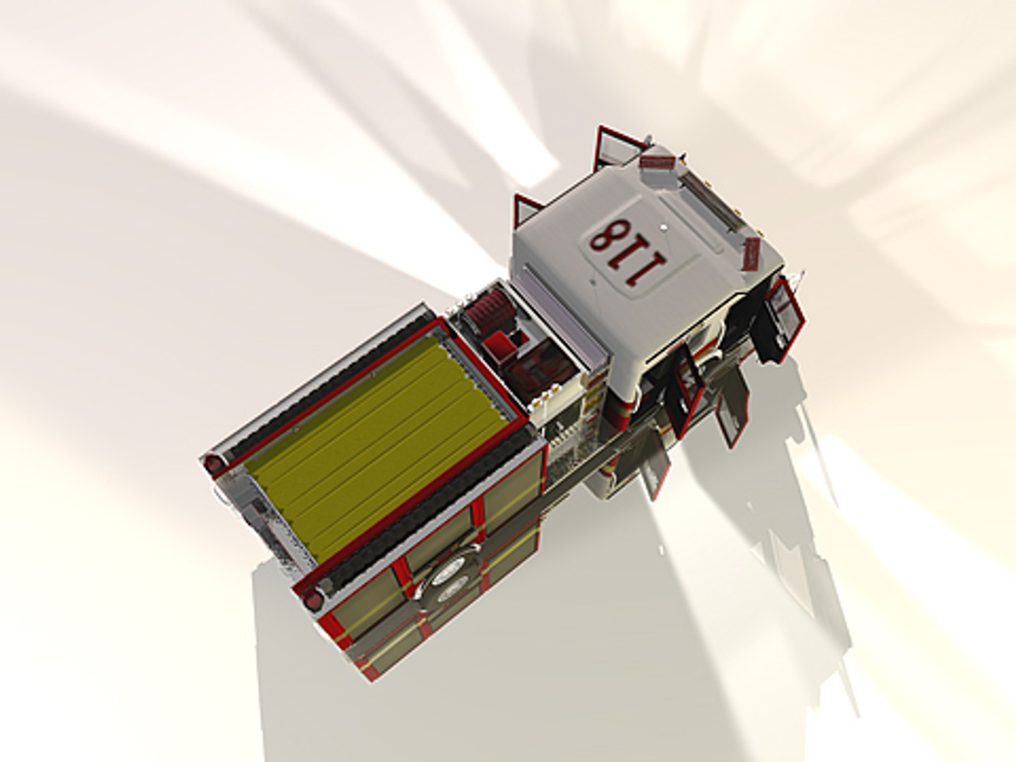 3d C4d New York Fdny Engine