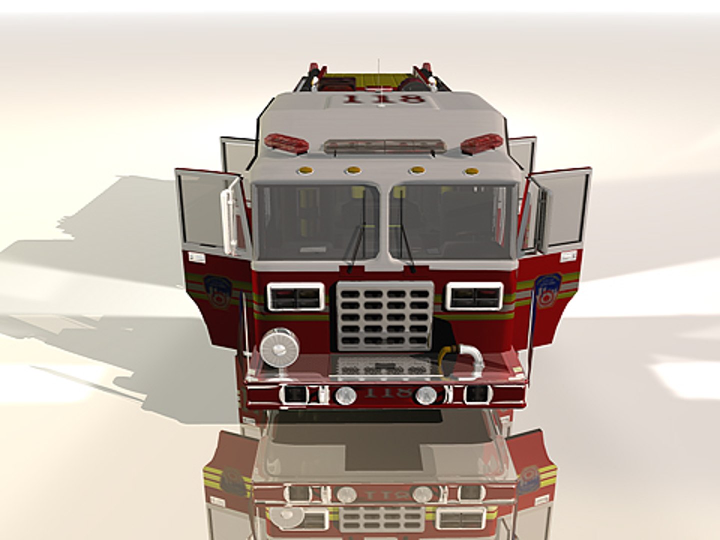 3d C4d New York Fdny Engine