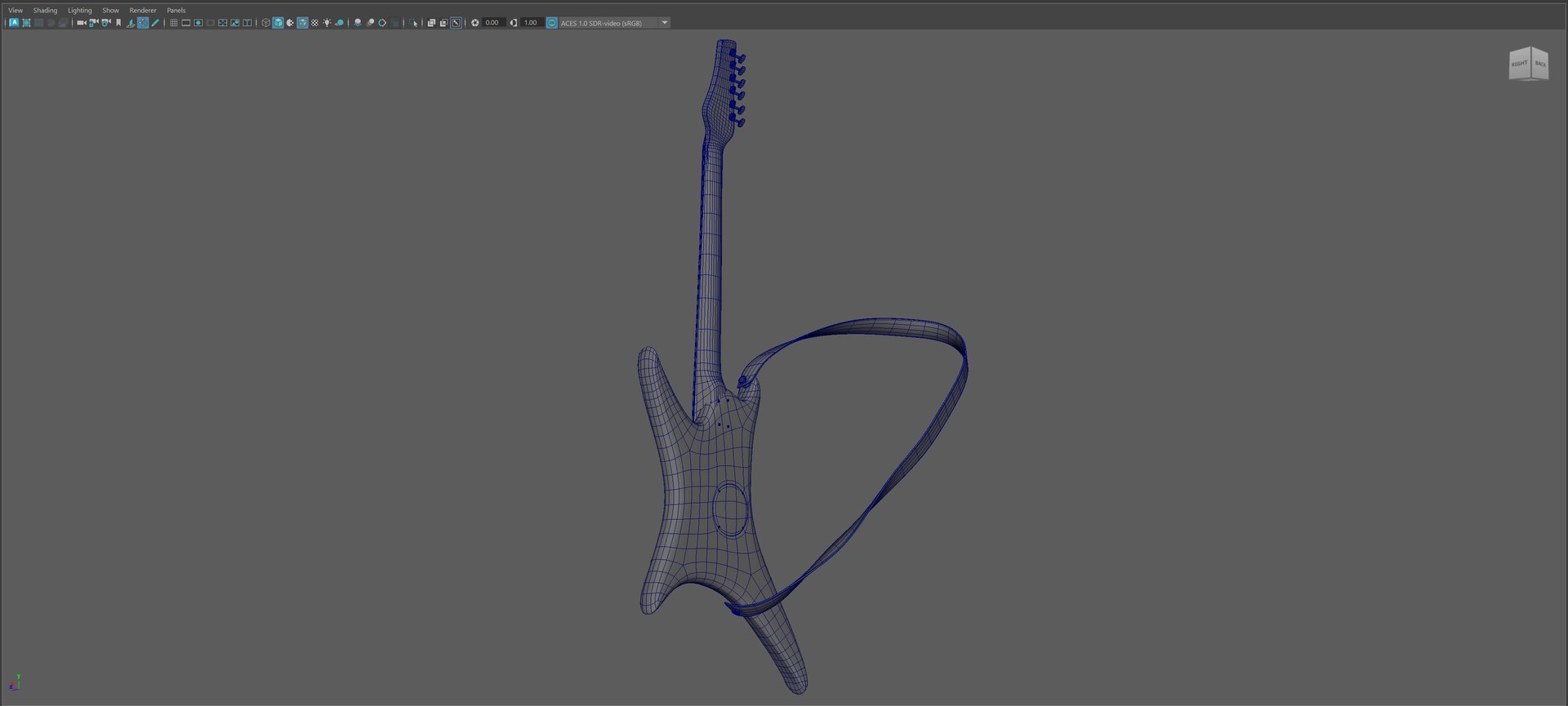 Guitar Model Rigged And Blender 3D Model - TurboSquid 2387430